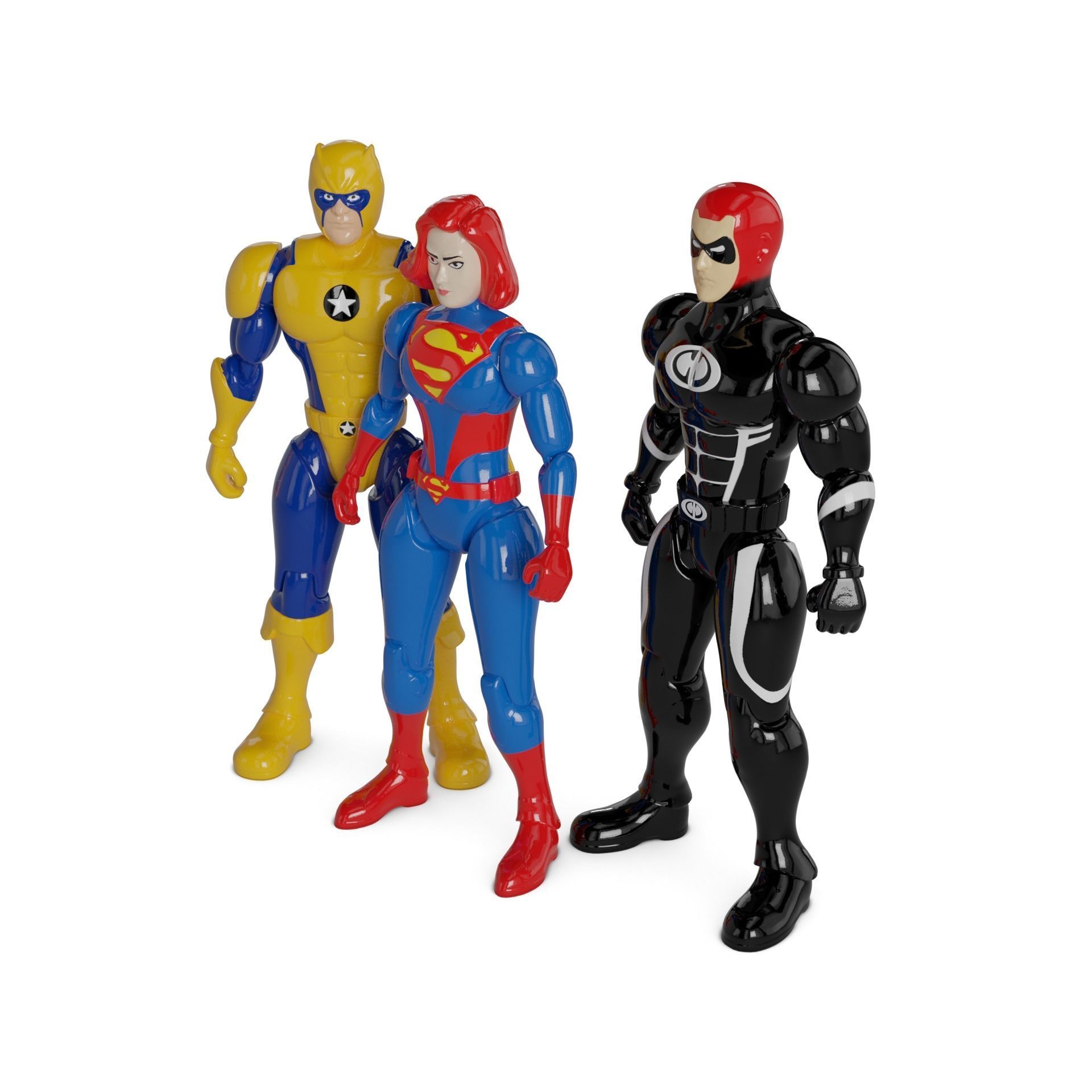 Detective comics superheroes 3D model 3D printable | CGTrader