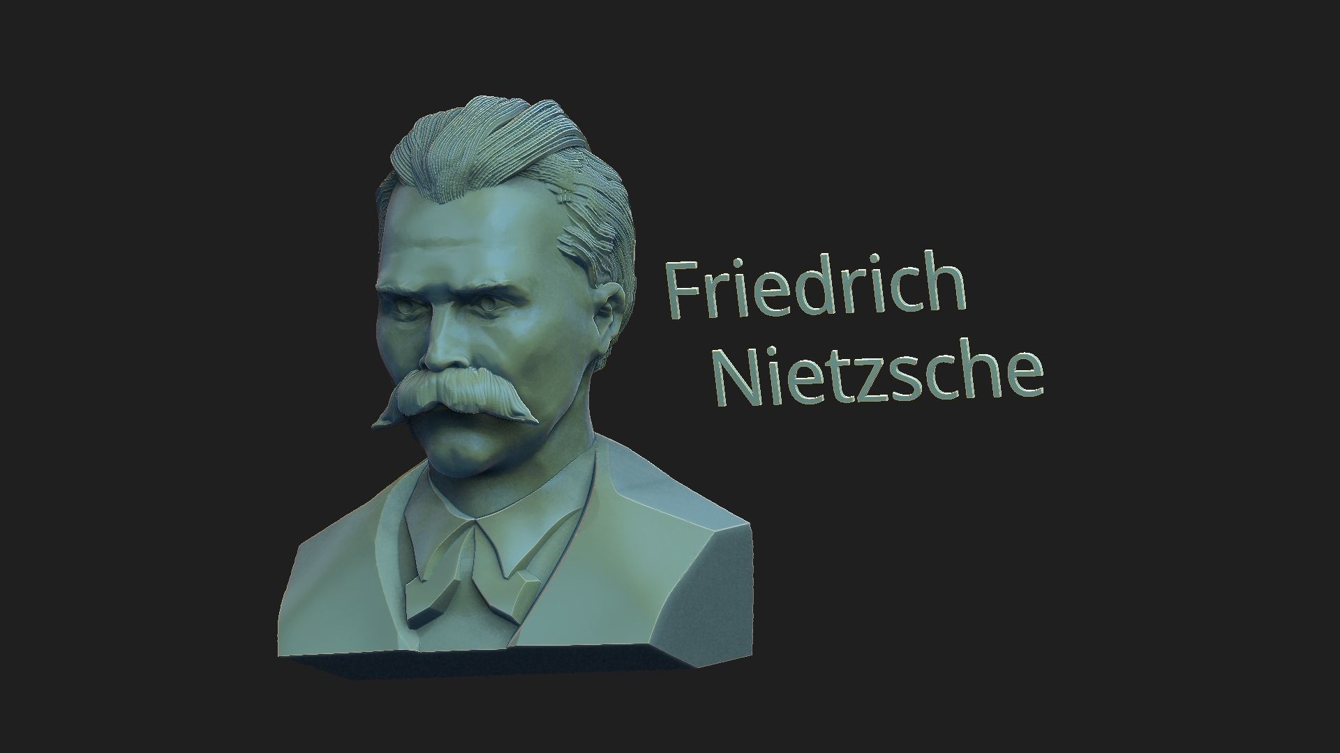 Friedrich Nietzsche 3D model 3D printable | CGTrader