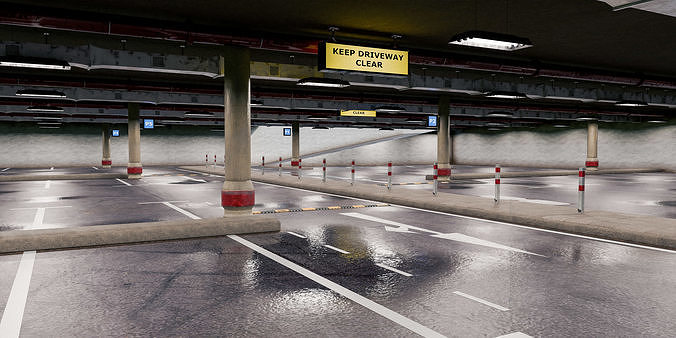 parking garage - BLENDER scene 3D model | CGTrader