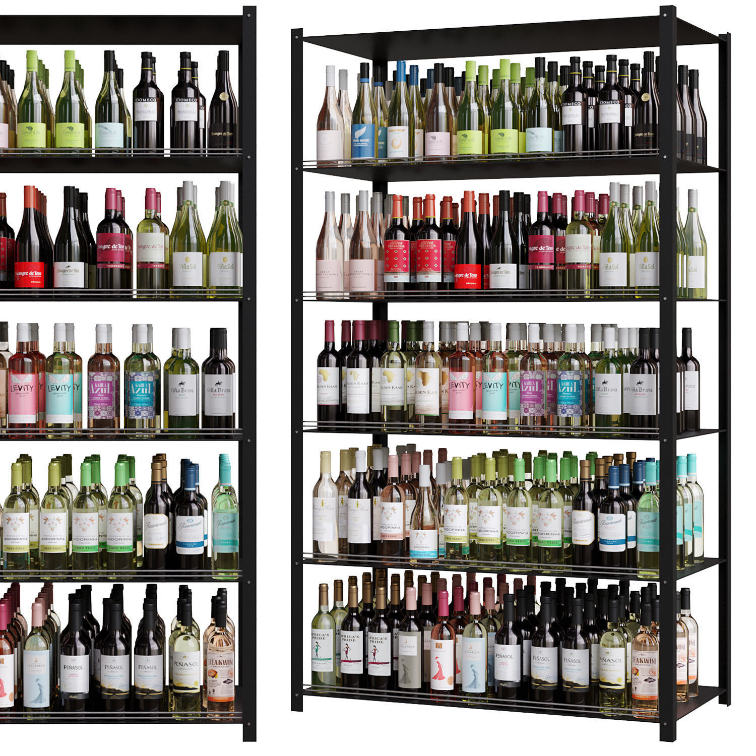 Wine Shop Rack 3D model | CGTrader