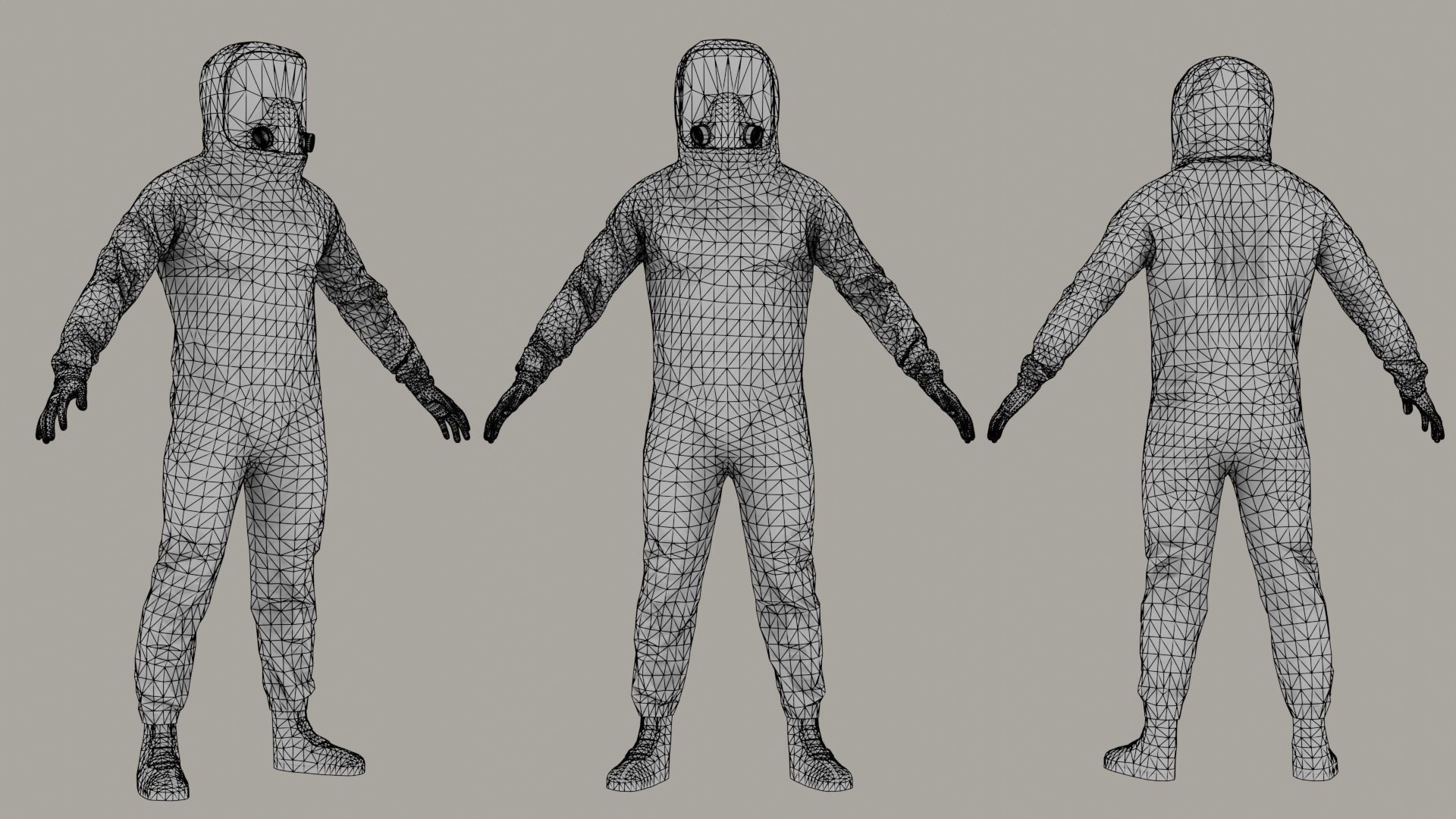 Hazmat Suit Character free VR / AR / low-poly 3D model rigged | CGTrader