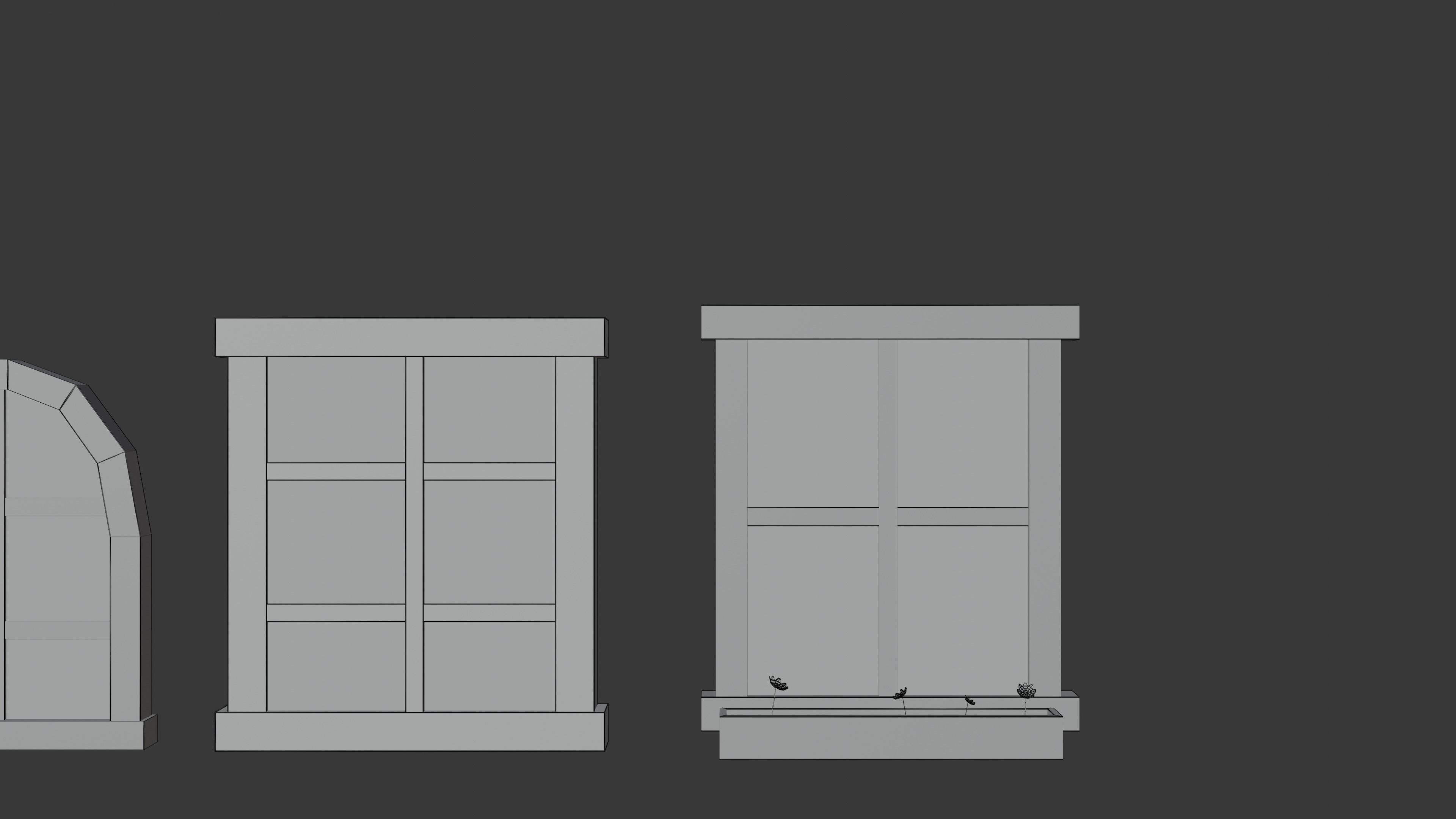 door and window pack free VR / AR / low-poly 3D model | CGTrader