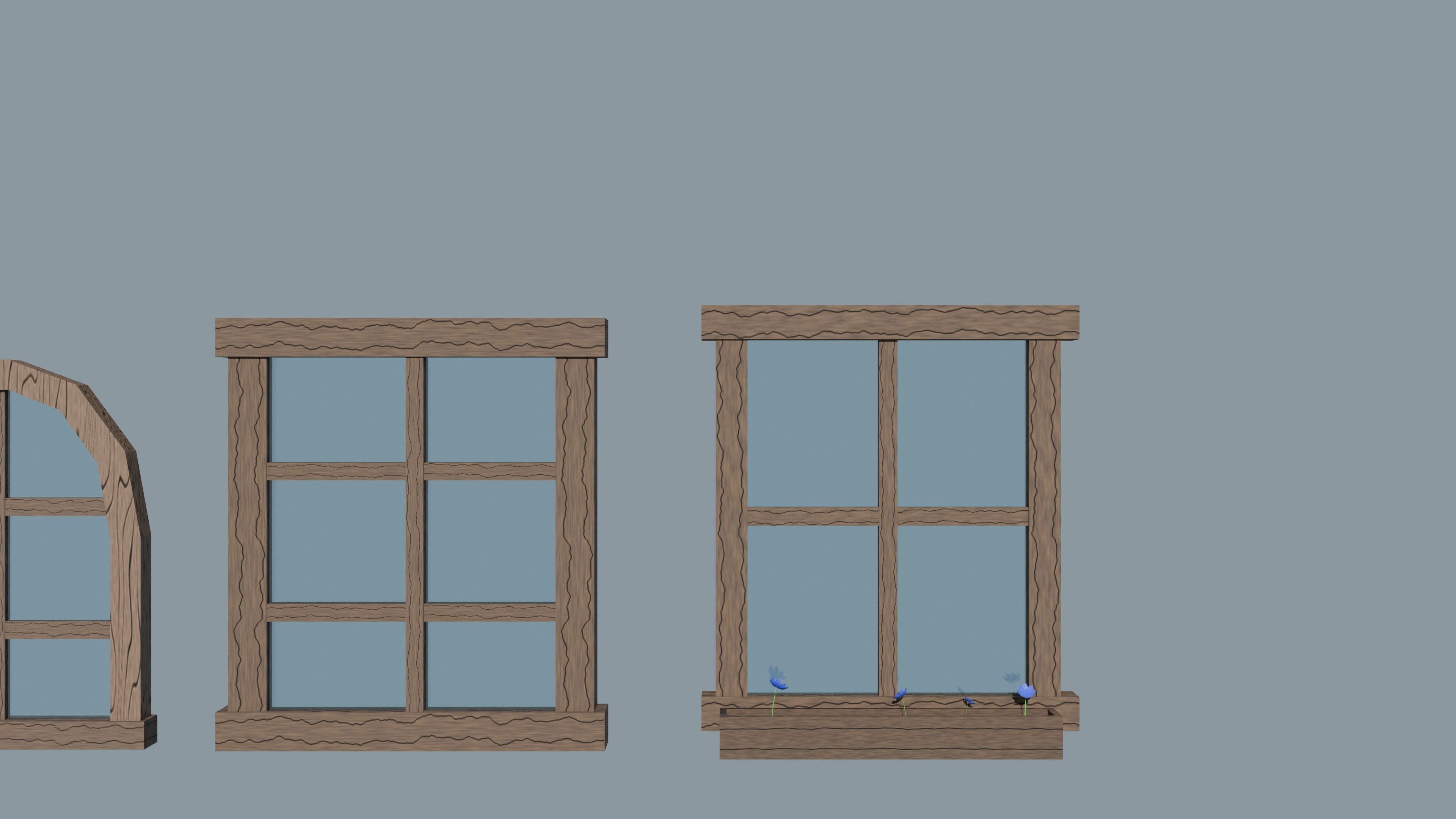 door and window pack free VR / AR / low-poly 3D model | CGTrader