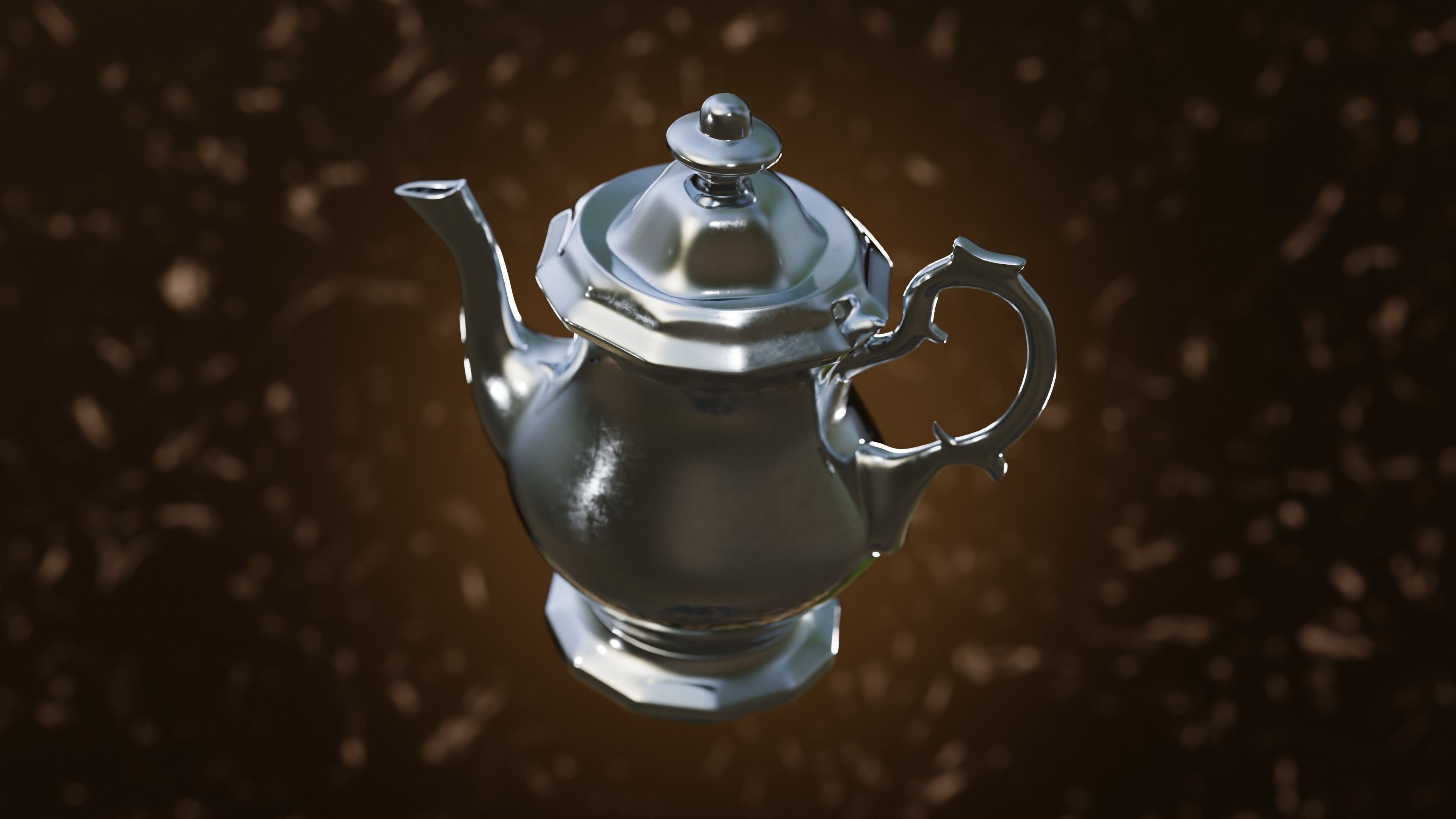 metal teapot with handle free VR / AR / low-poly 3D model | CGTrader