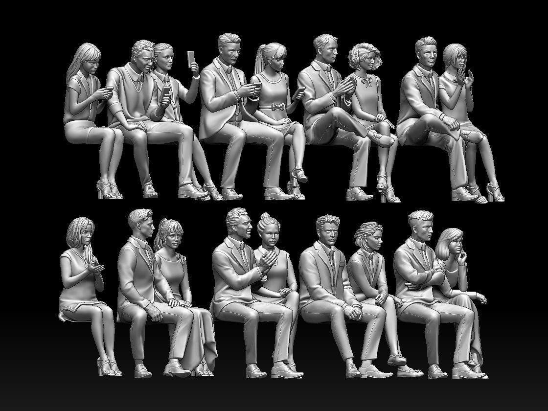 men women 3D model 3D printable | CGTrader