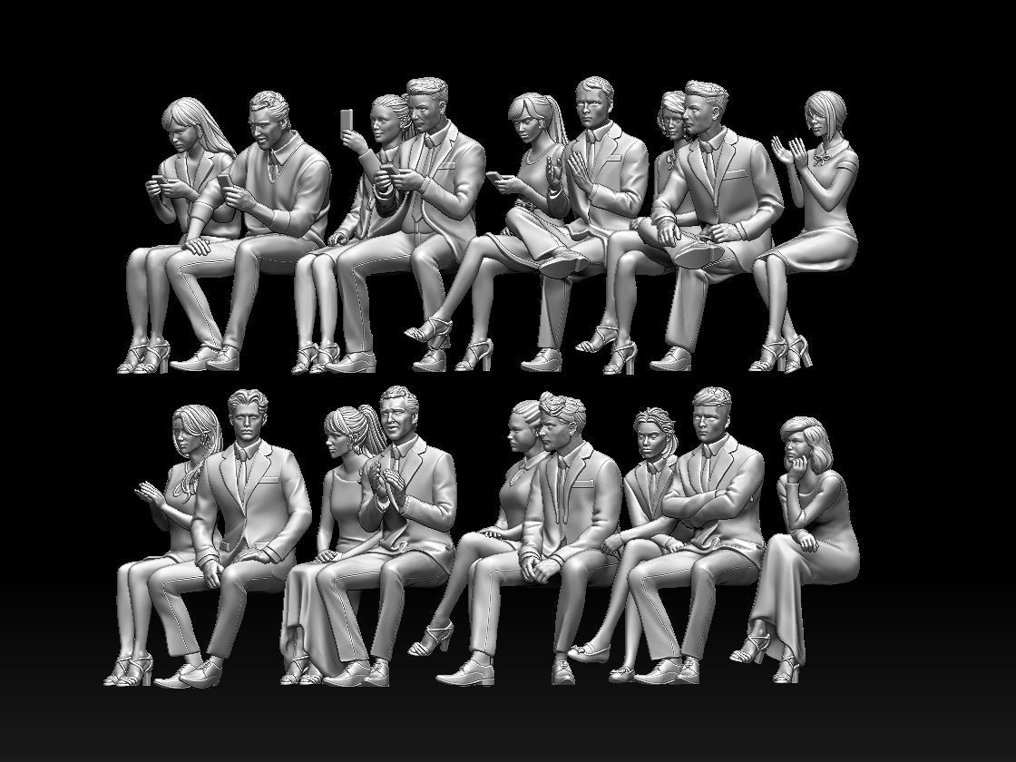 men women 3D model 3D printable | CGTrader