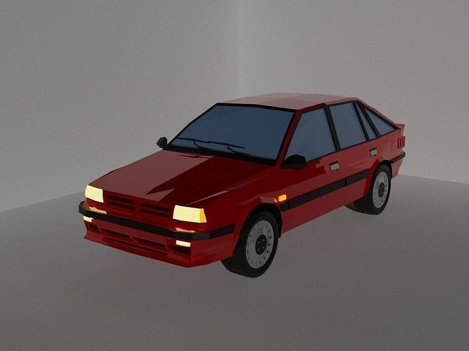 Low Poly 80s Hatch 3D model | CGTrader