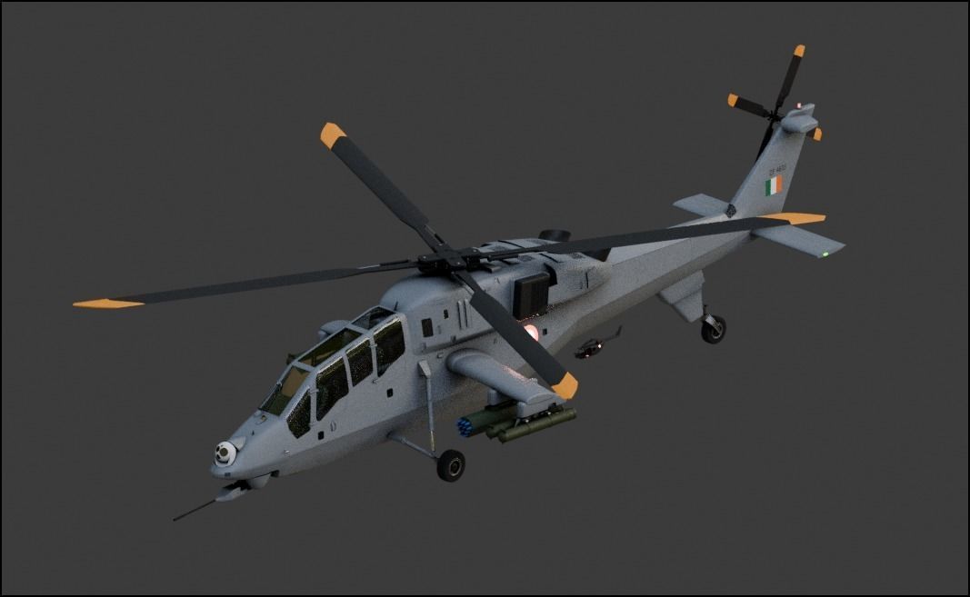 HAL LCH Prachand Millitary Attack Helicopter 3D model | CGTrader