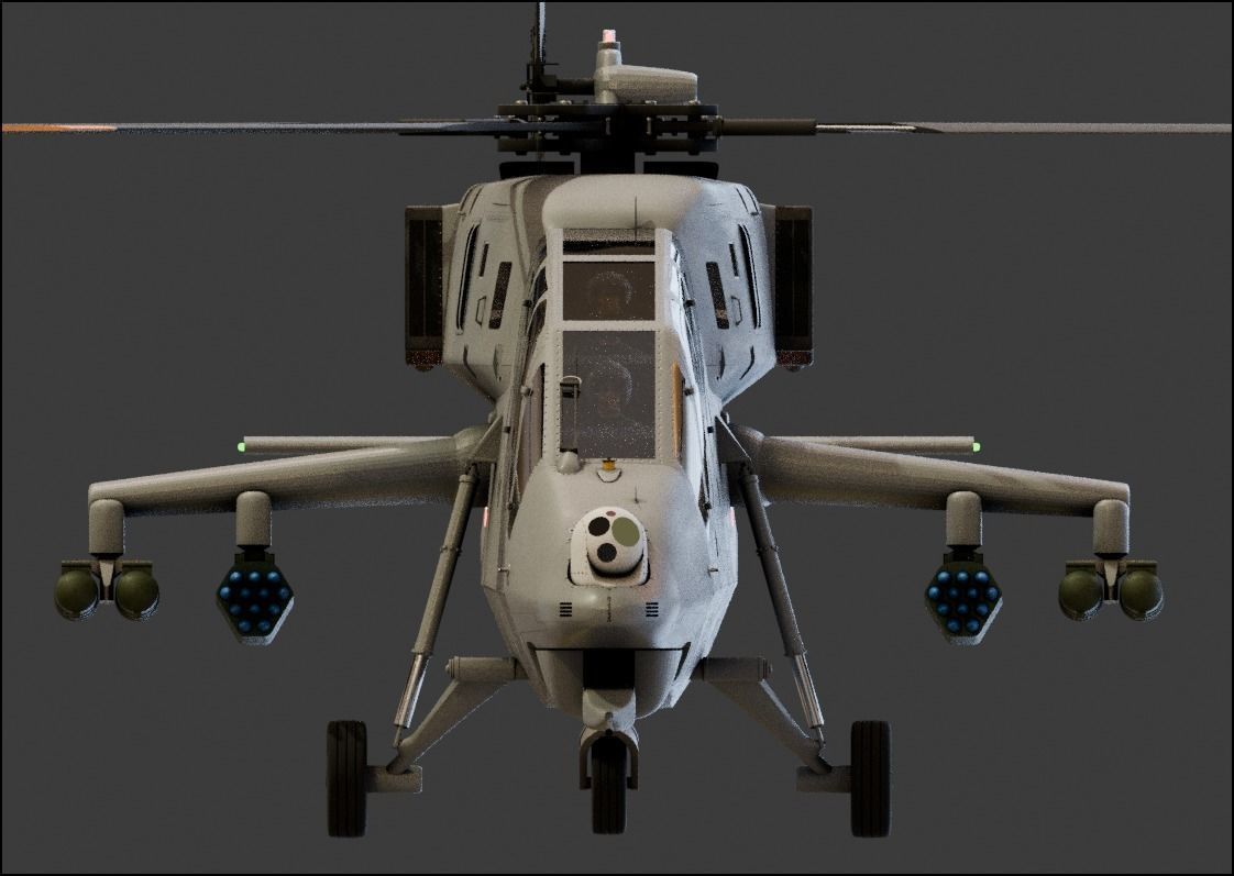 HAL LCH Prachand Millitary Attack Helicopter 3D model | CGTrader