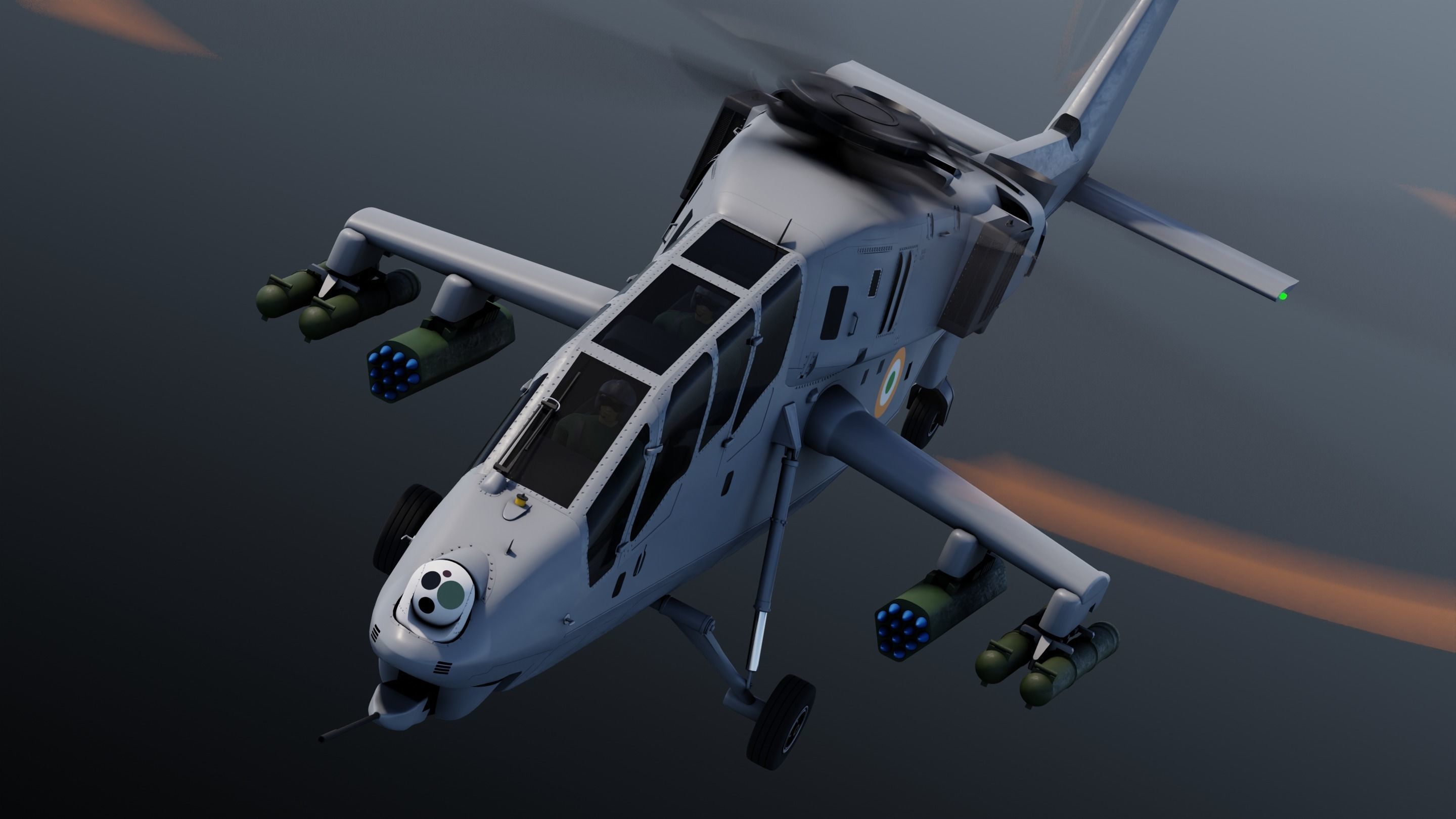 HAL LCH Prachand Millitary Attack Helicopter 3D model | CGTrader