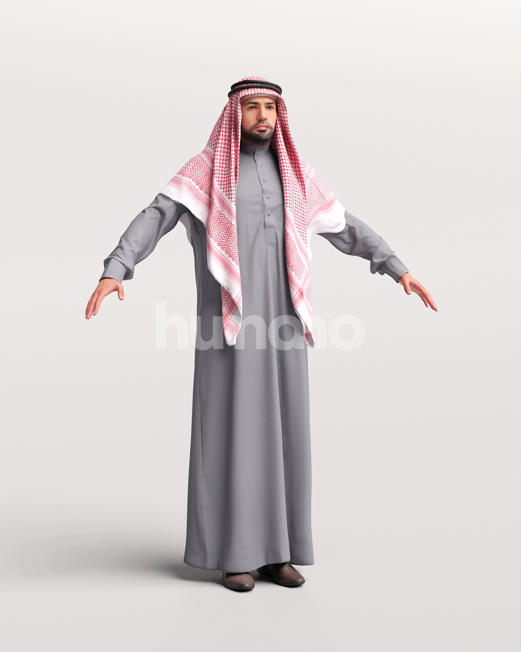 3D model Arab man rigged - different thobe colors - 068-5965 VR / AR ...