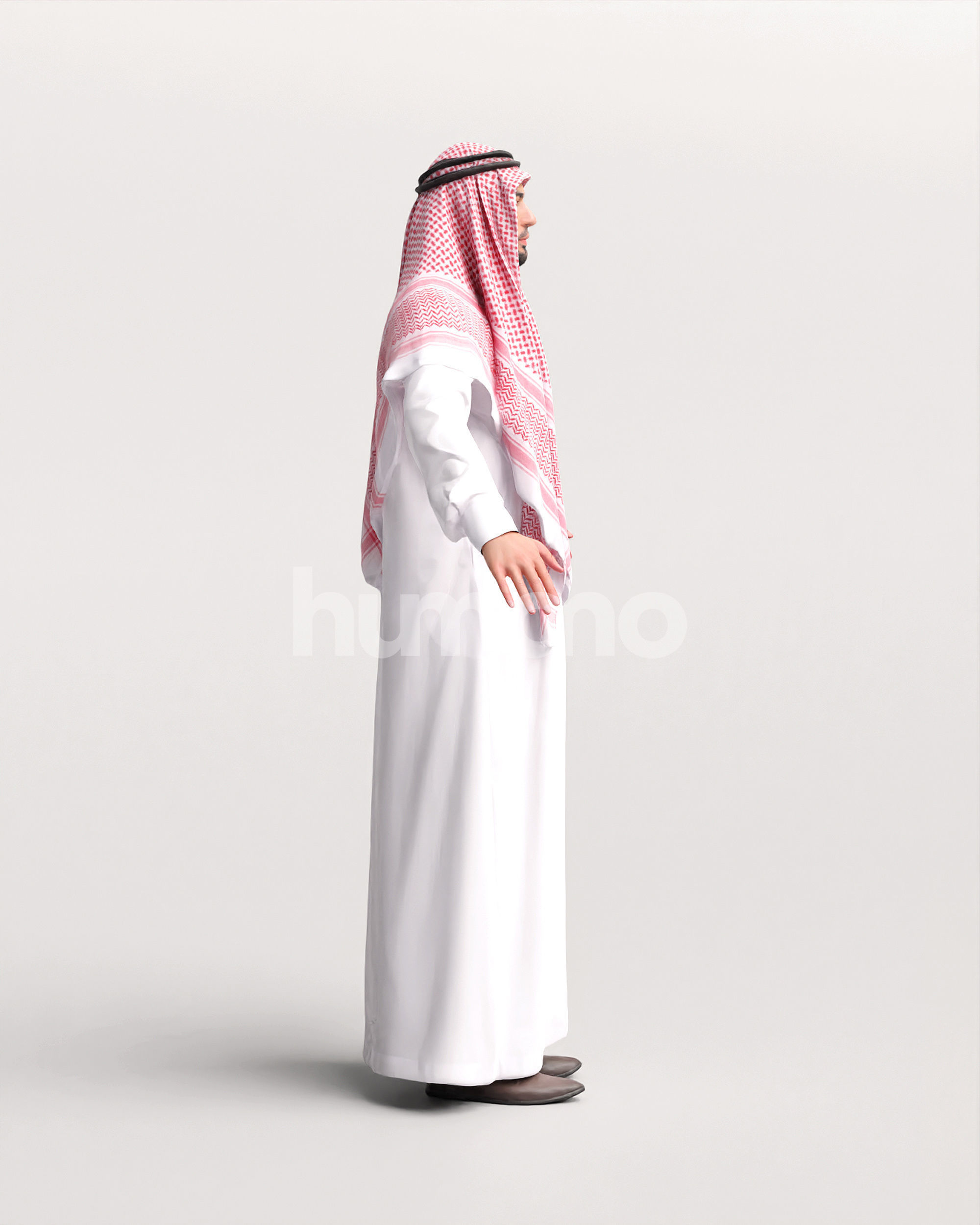 3D model Arab man rigged - different thobe colors - 068-5965 VR / AR ...