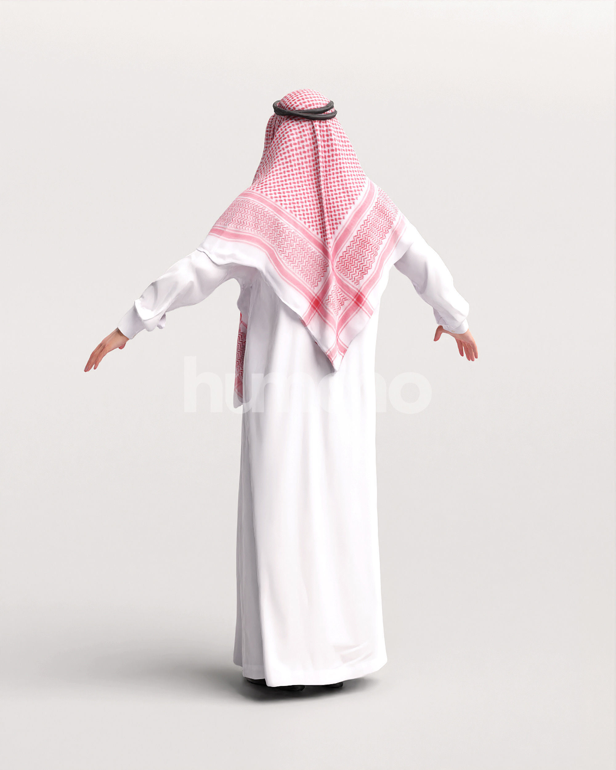 3D model Arab man rigged - different thobe colors - 068-5965 VR / AR ...