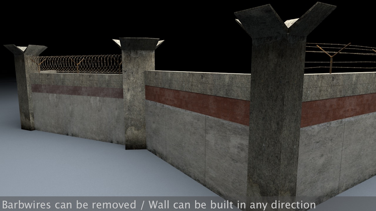 Berlin Wall 1st gen Element 3D model | CGTrader