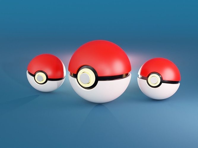 Pokeball free VR / AR / low-poly 3D model | CGTrader