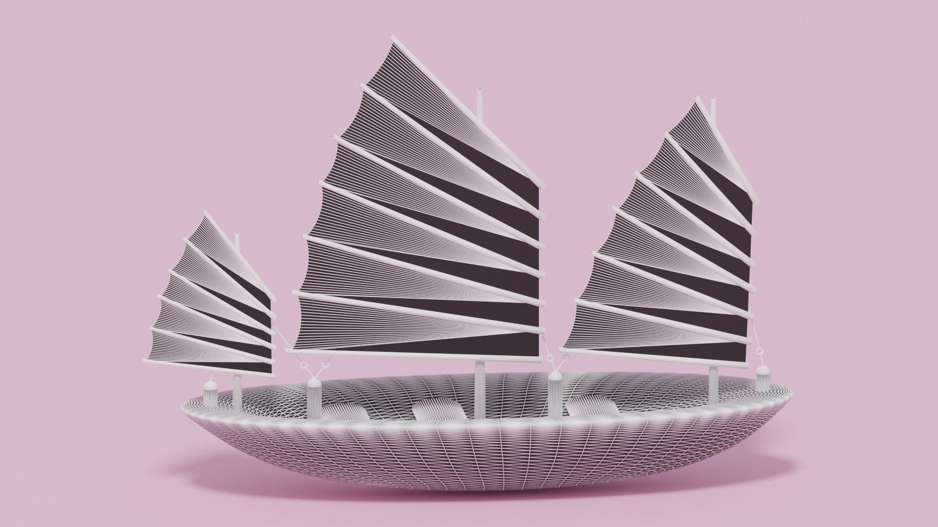 Asian Junk Ship 3D model | CGTrader
