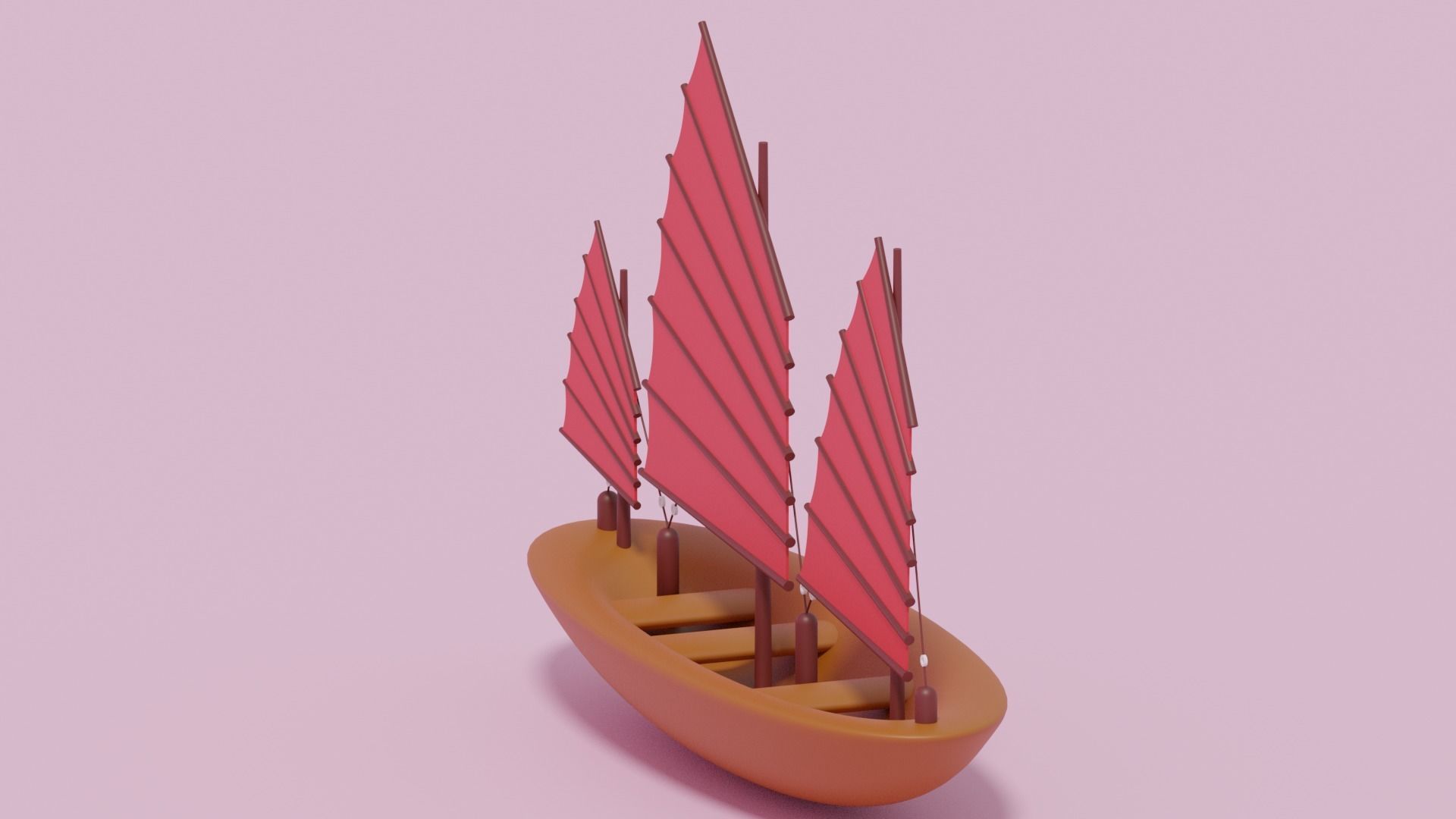 Asian Junk Ship 3D model | CGTrader
