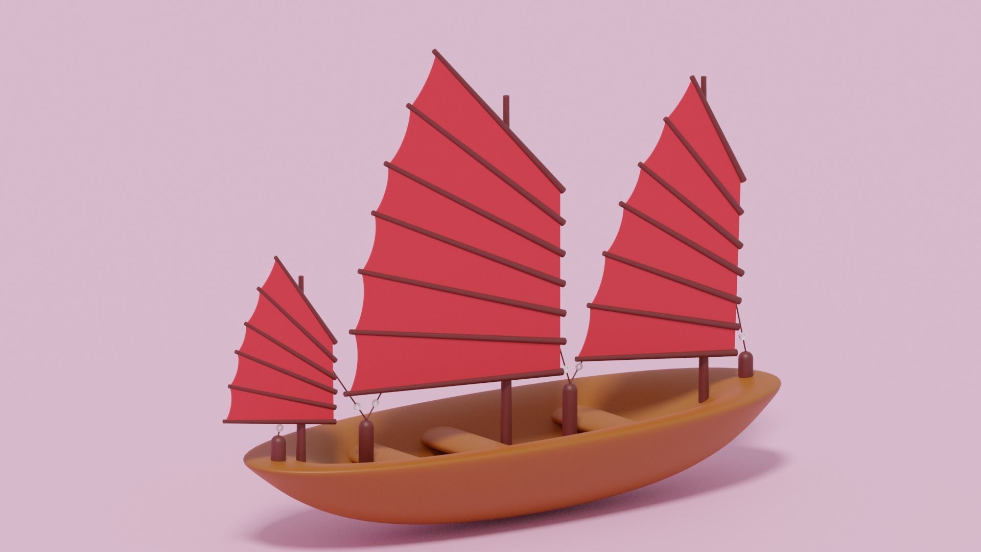Asian Junk Ship 3D model | CGTrader