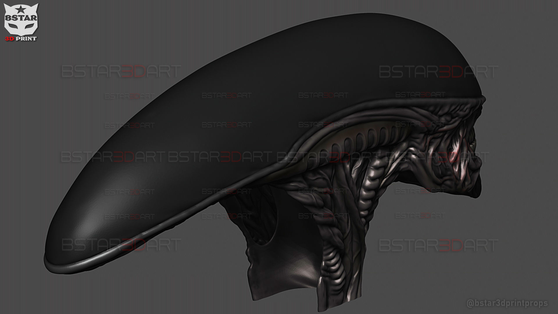 Alien Xenomorph Head Decor - Wearable For Cosplay 3D model 3D printable ...