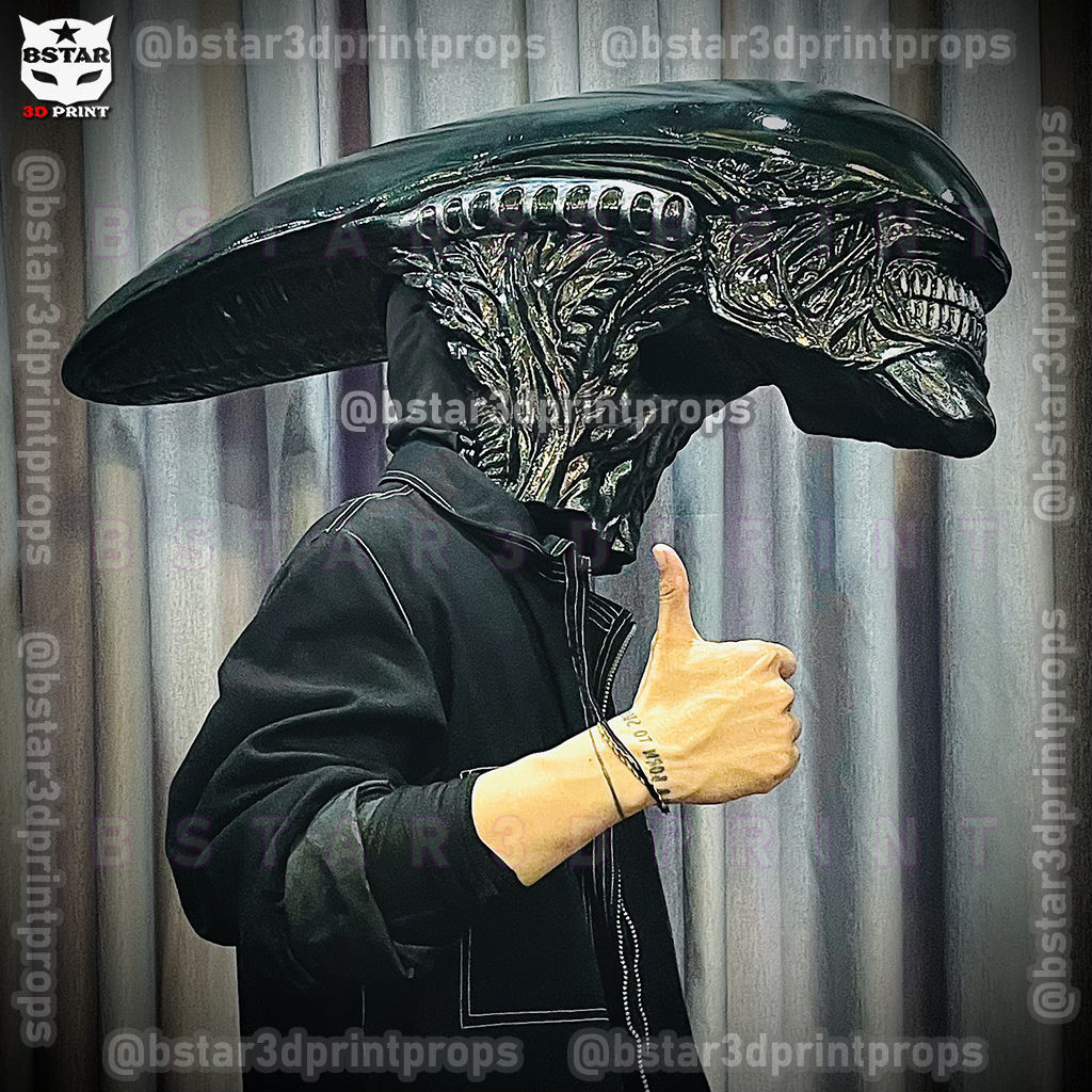 Alien Xenomorph Head Decor - Wearable For Cosplay 3D model 3D printable ...