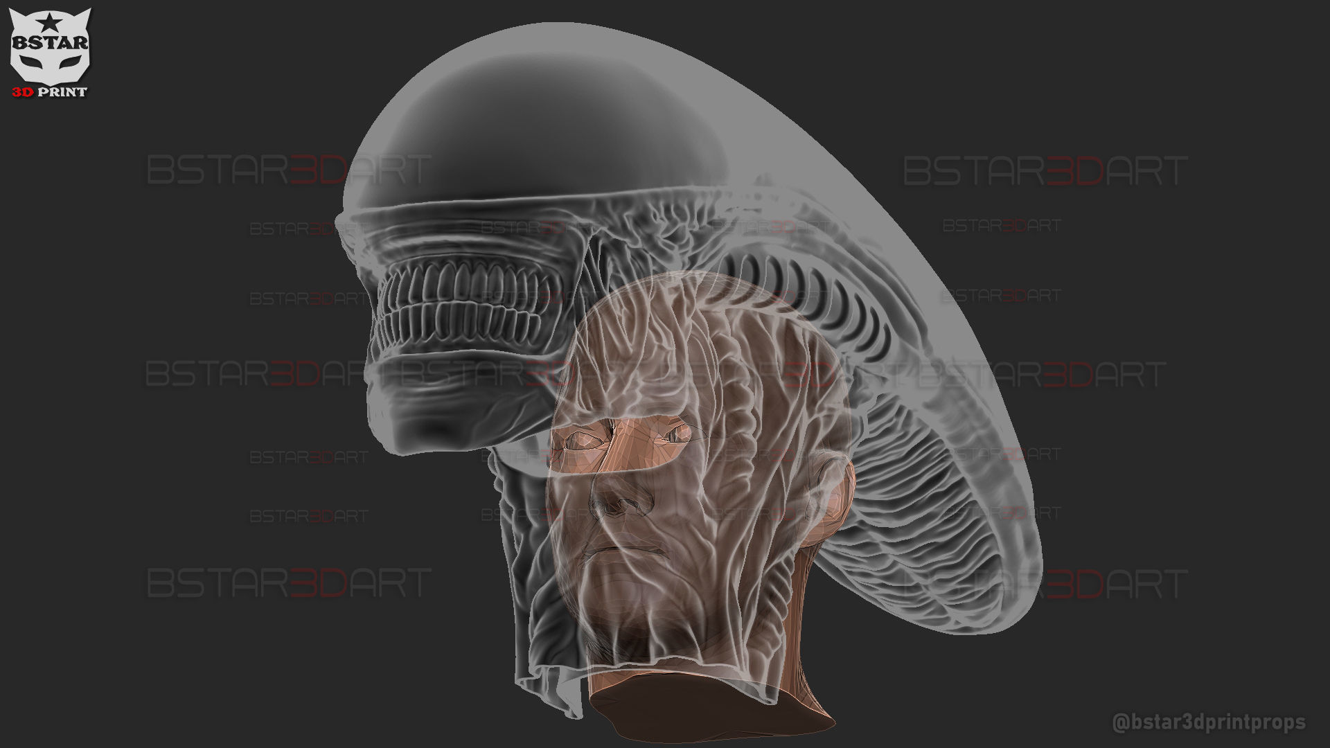 Alien Xenomorph Head Decor - Wearable For Cosplay 3D model 3D printable ...