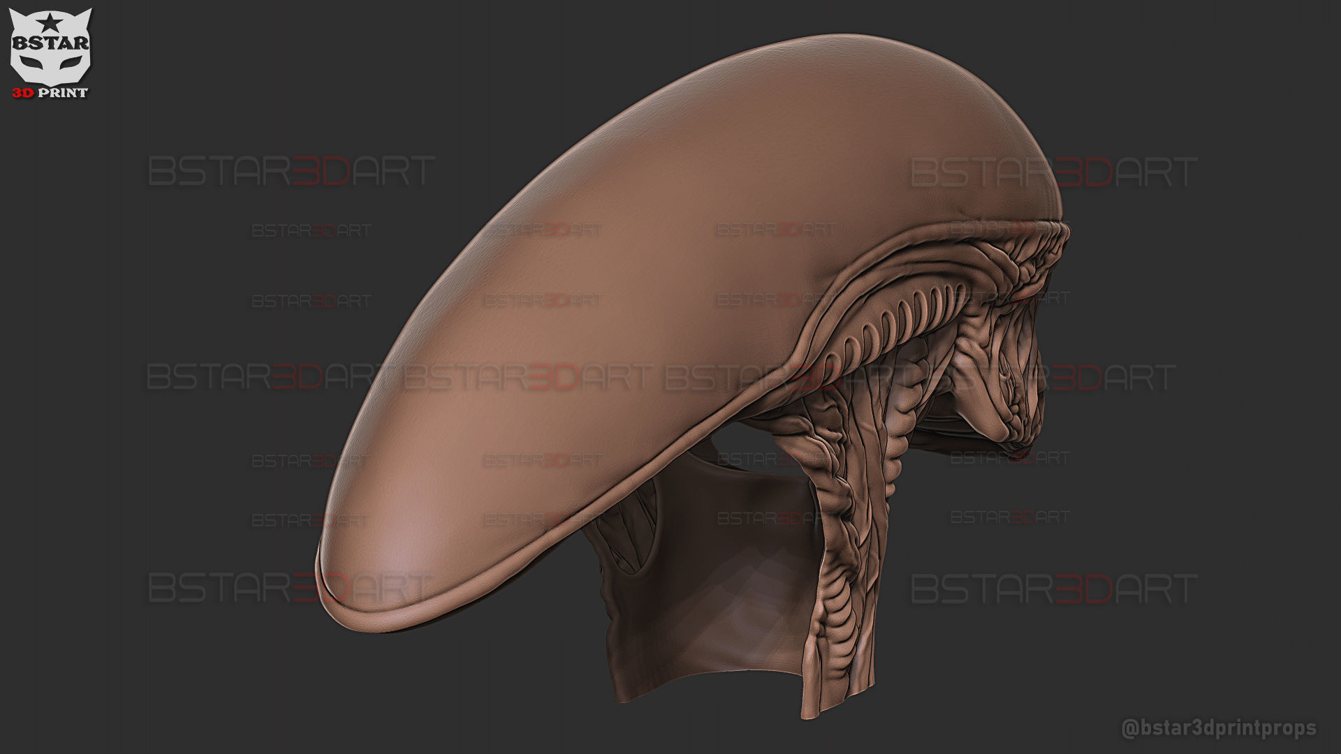 Alien Xenomorph Head Decor - Wearable For Cosplay 3D model 3D printable ...