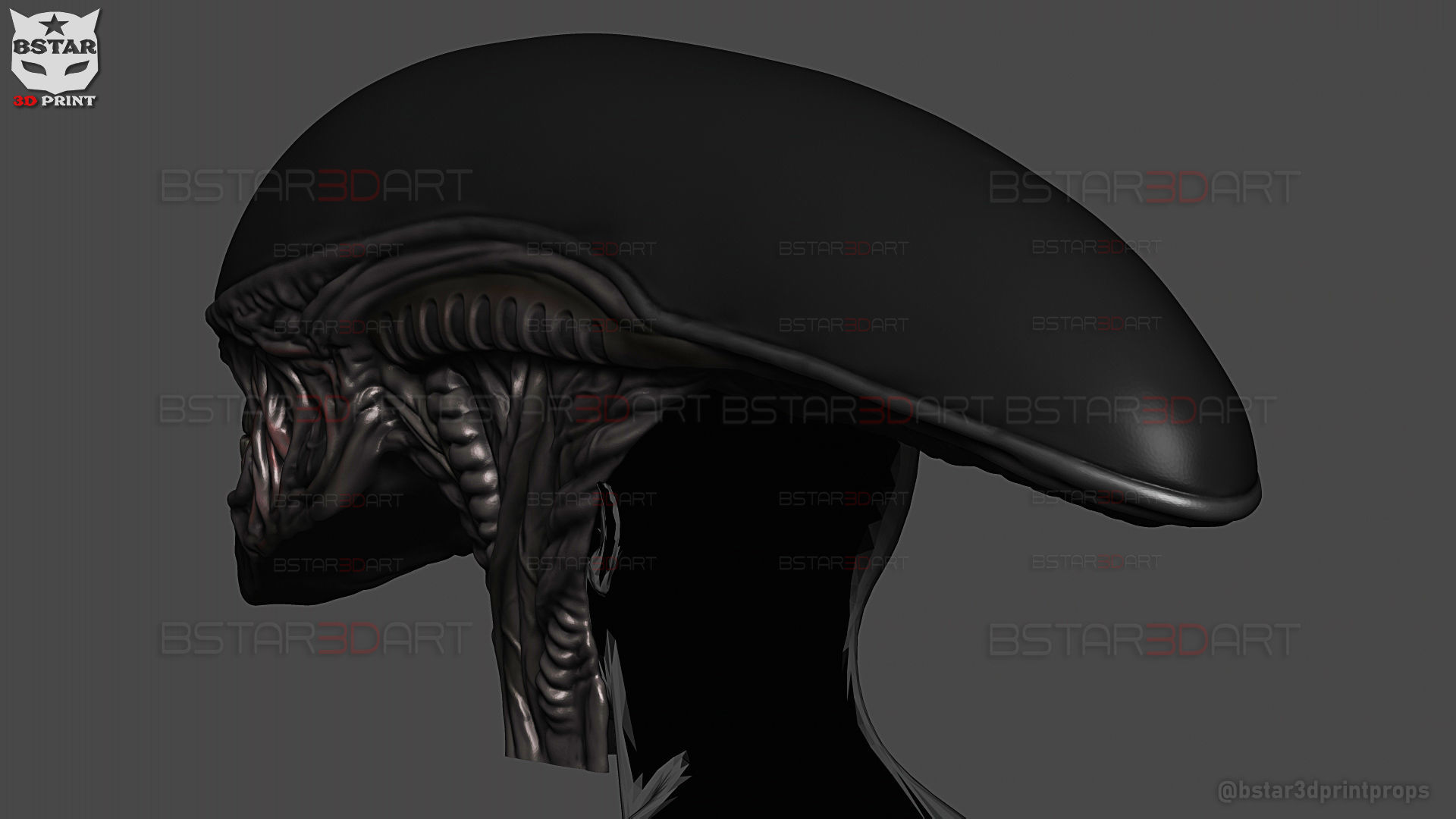 Alien Xenomorph Head Decor - Wearable For Cosplay 3D model 3D printable ...