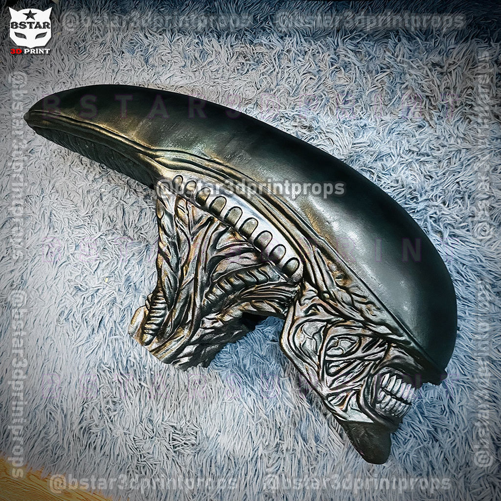 Alien Xenomorph Head Decor - Wearable For Cosplay 3D model 3D printable ...
