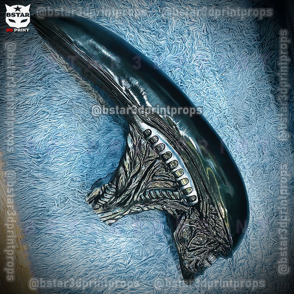 Alien Xenomorph Head Decor - Wearable For Cosplay 3D model 3D printable ...