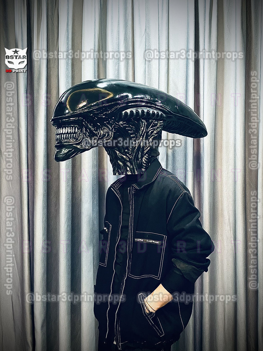 Alien Xenomorph Head Decor - Wearable For Cosplay 3D model 3D printable ...