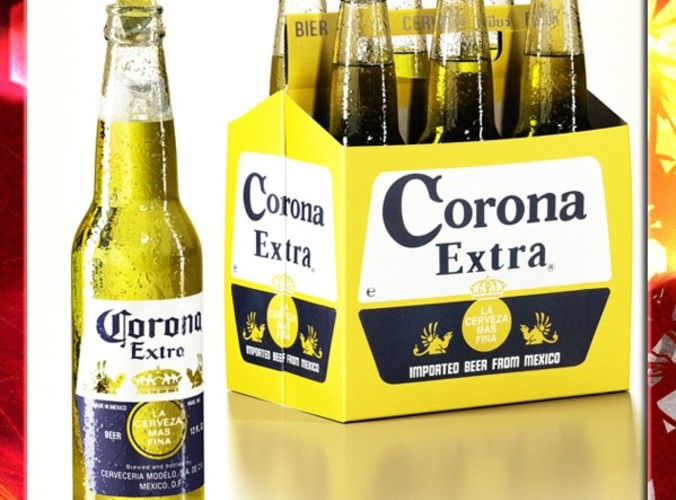 Corona Beer Bottle - 6 Pack 3D Model MAX OBJ 3DS FBX - CGTrader.com