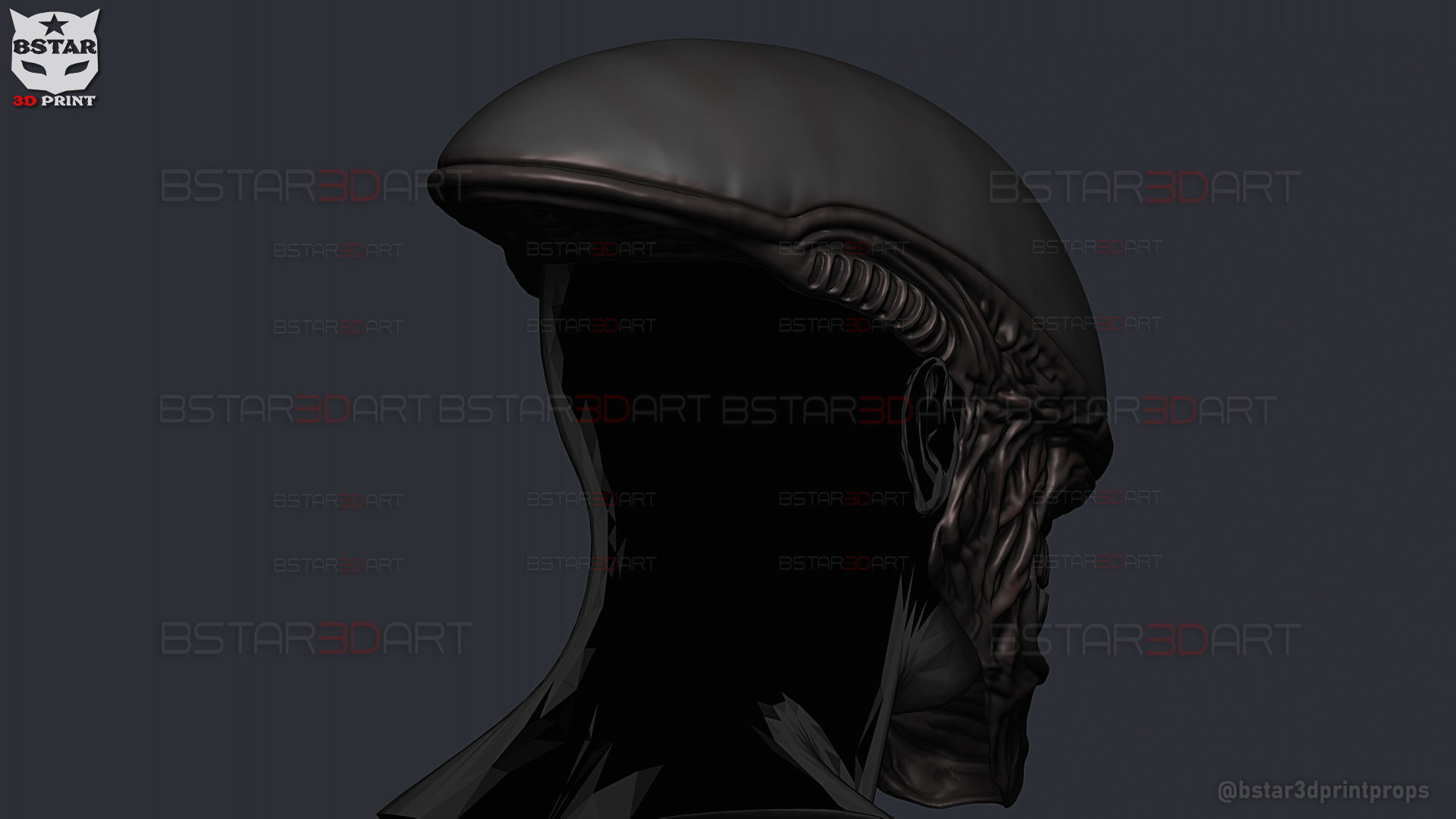 Alien Xenomorph Mask Cosplay 3D model 3D printable | CGTrader