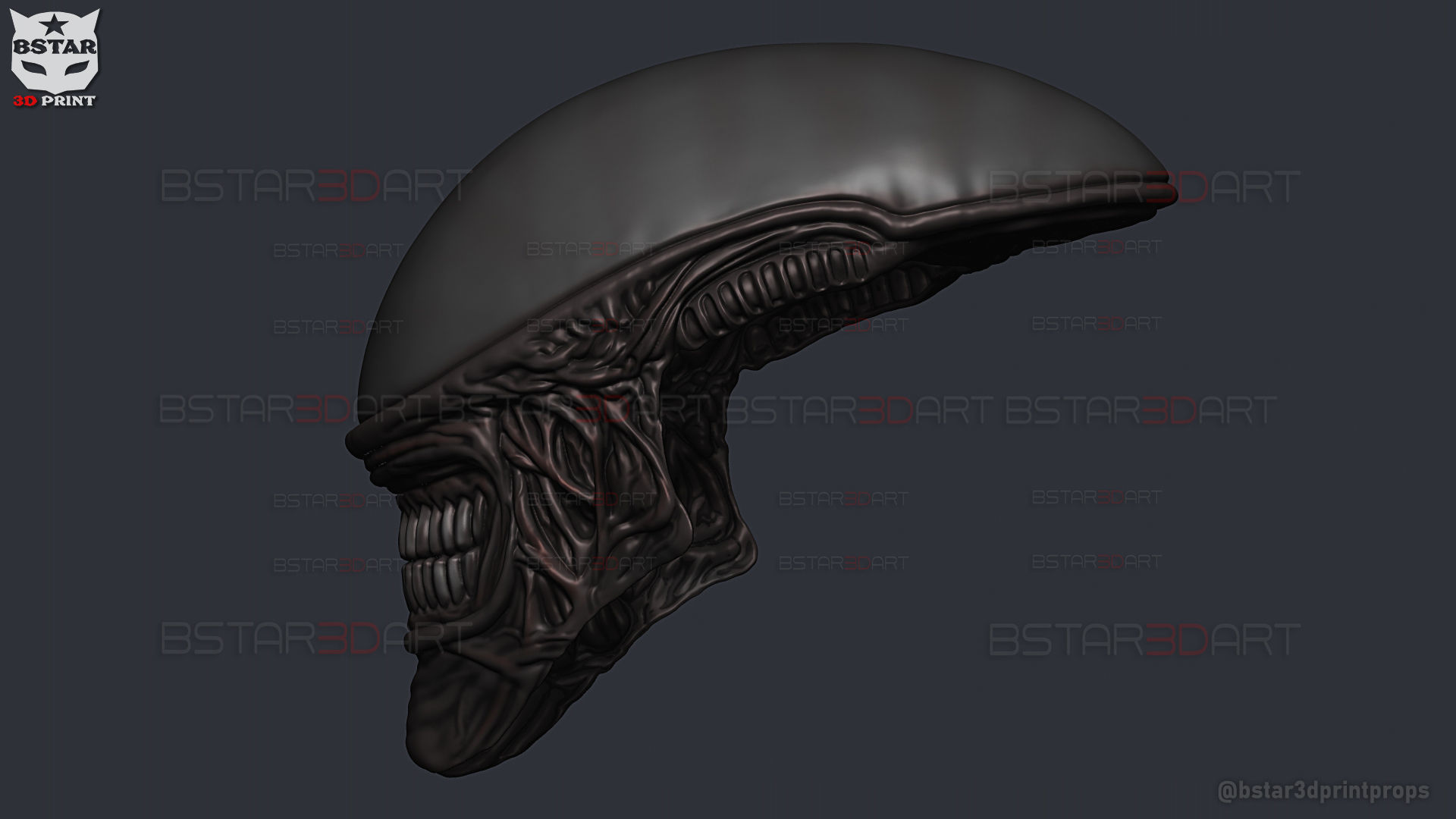 Alien Xenomorph Mask Cosplay 3D model 3D printable | CGTrader