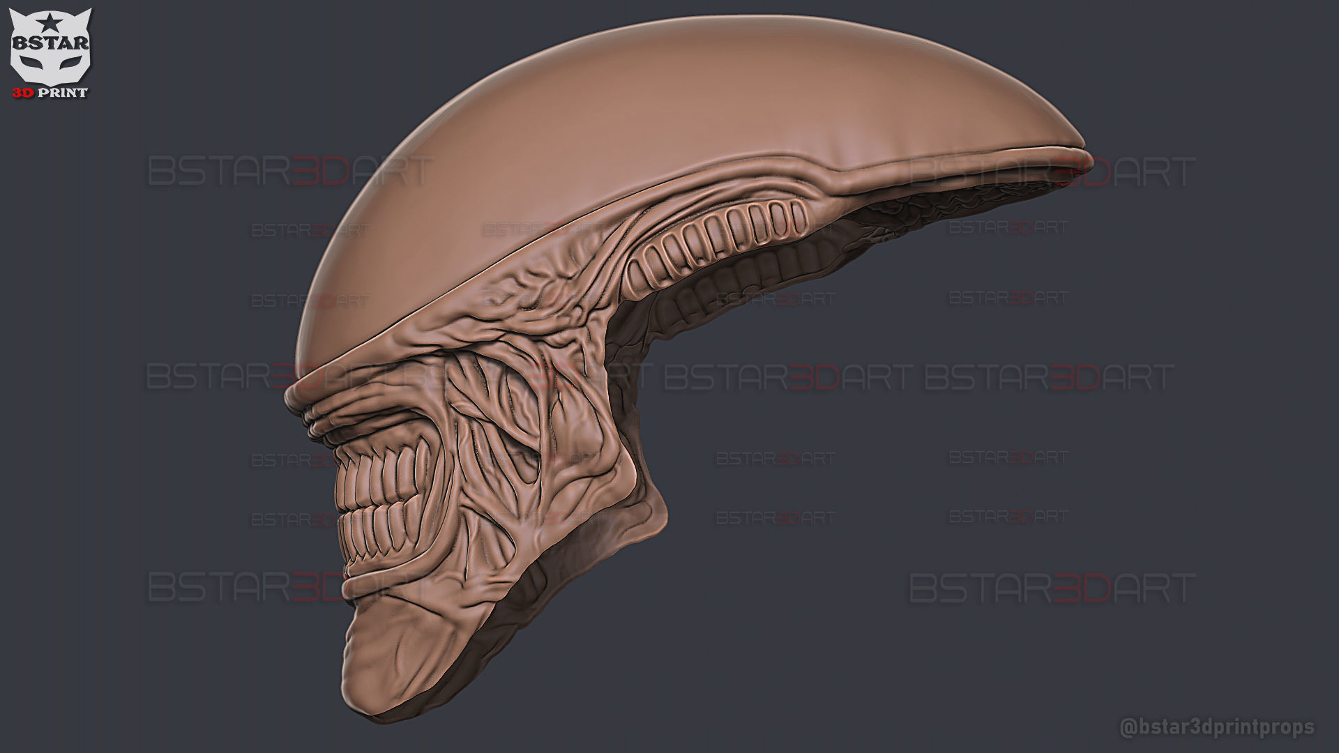 Alien Xenomorph Mask Cosplay 3D model 3D printable | CGTrader