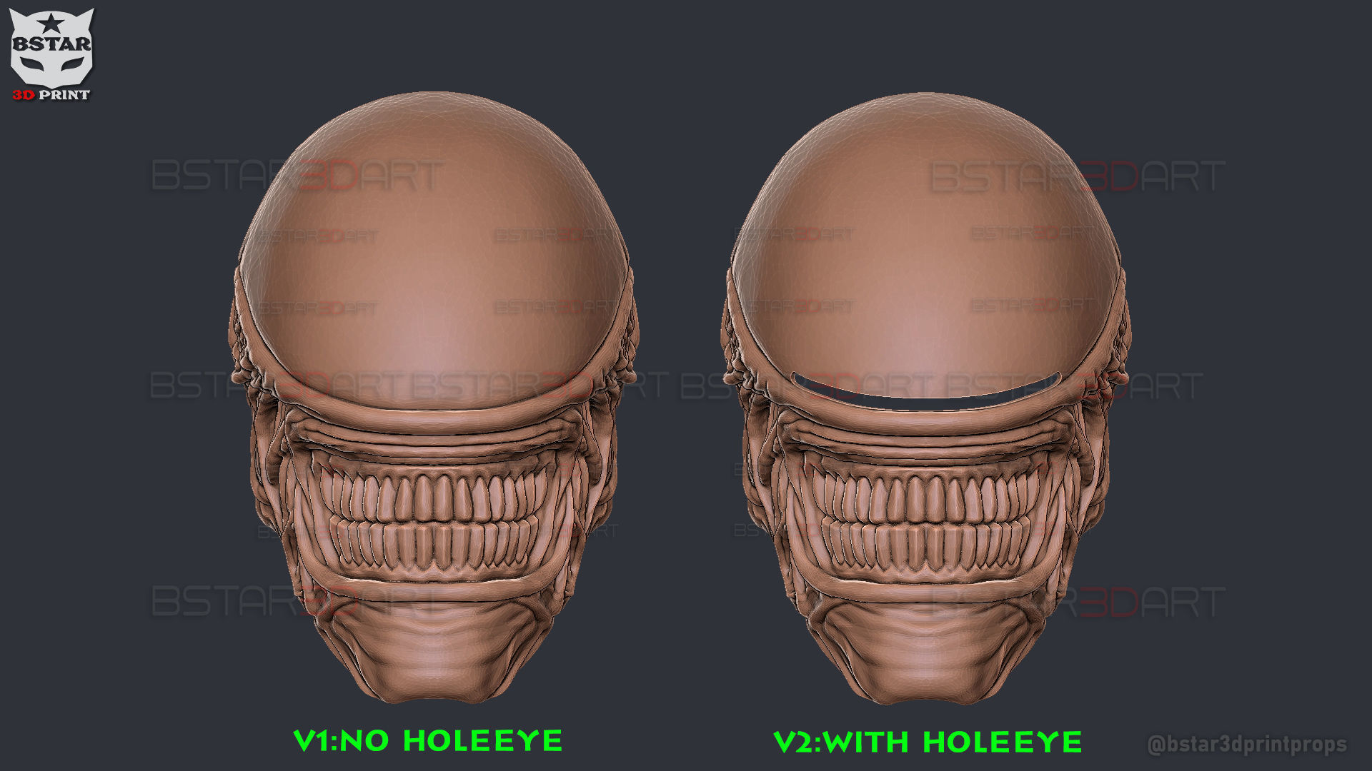 Alien Xenomorph Mask Cosplay 3D model 3D printable | CGTrader