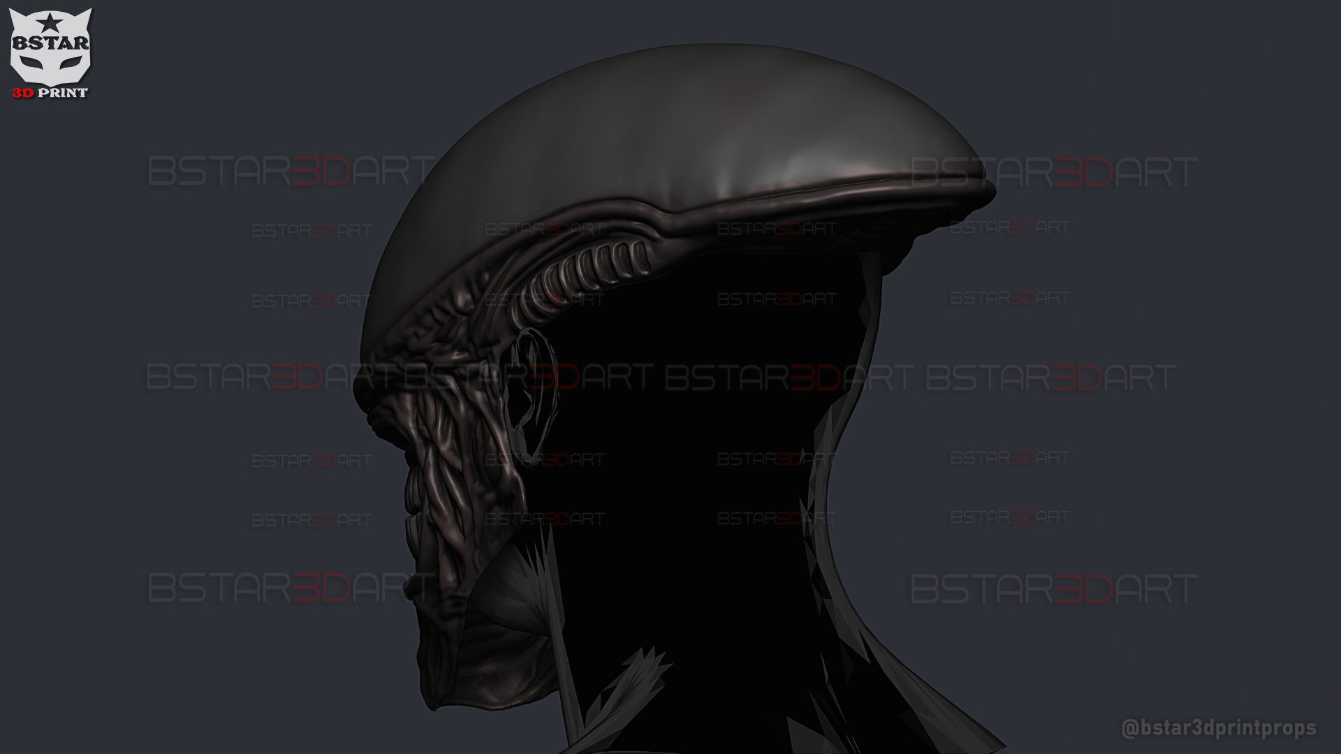 Alien Xenomorph Mask Cosplay 3D model 3D printable | CGTrader