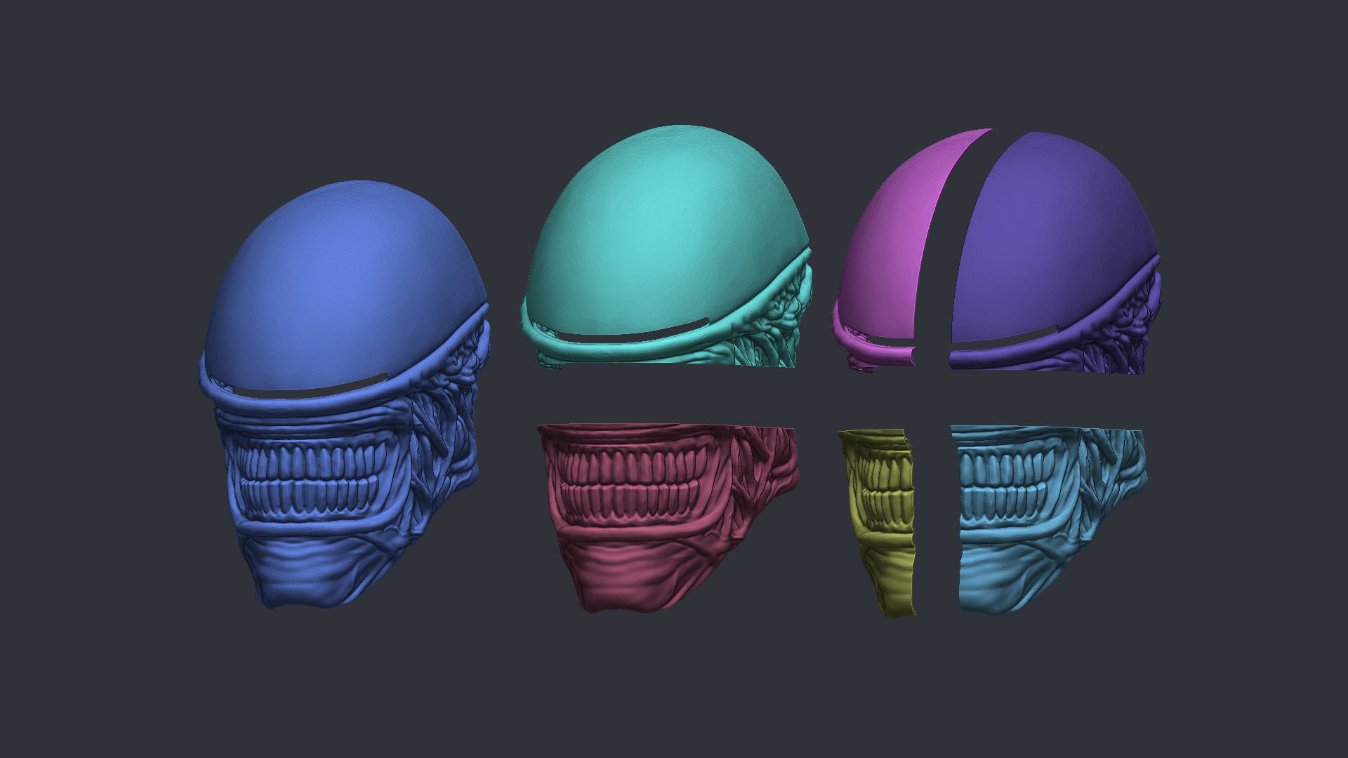 Alien Xenomorph Mask Cosplay 3D model 3D printable | CGTrader