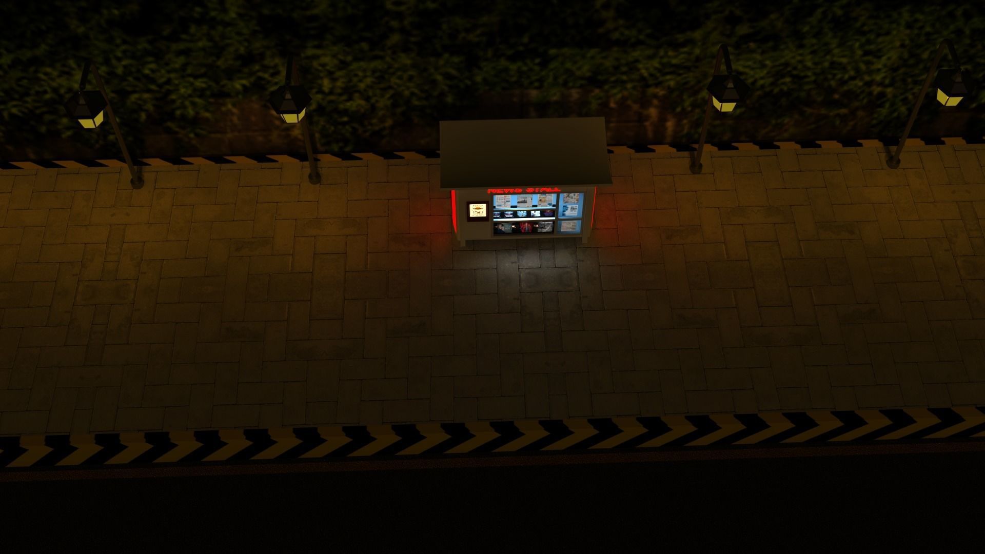 News stall free VR / AR / low-poly 3D model | CGTrader