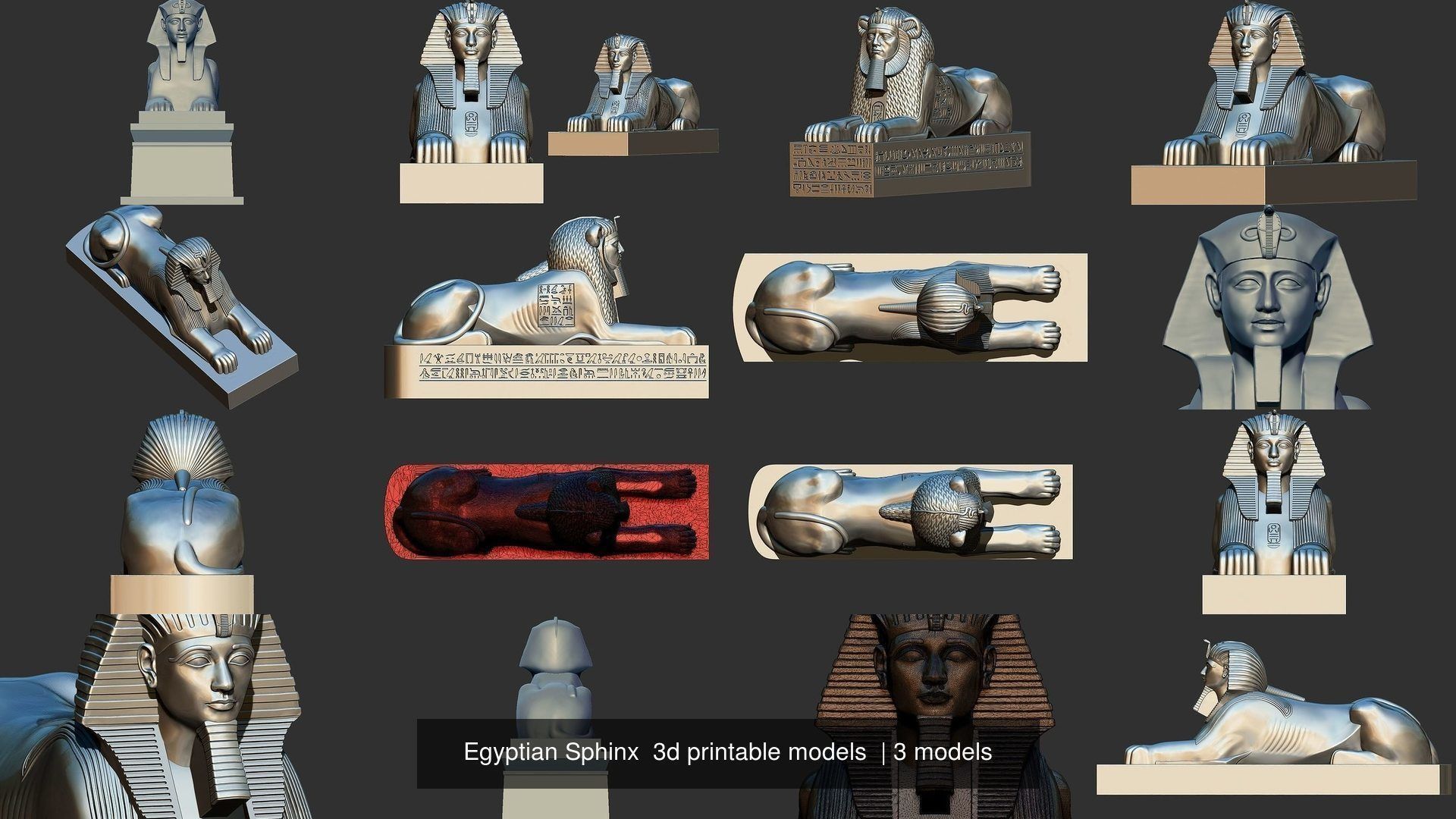Egyptian Sphinx 3d printable models 3D Model Collection 3D printable ...