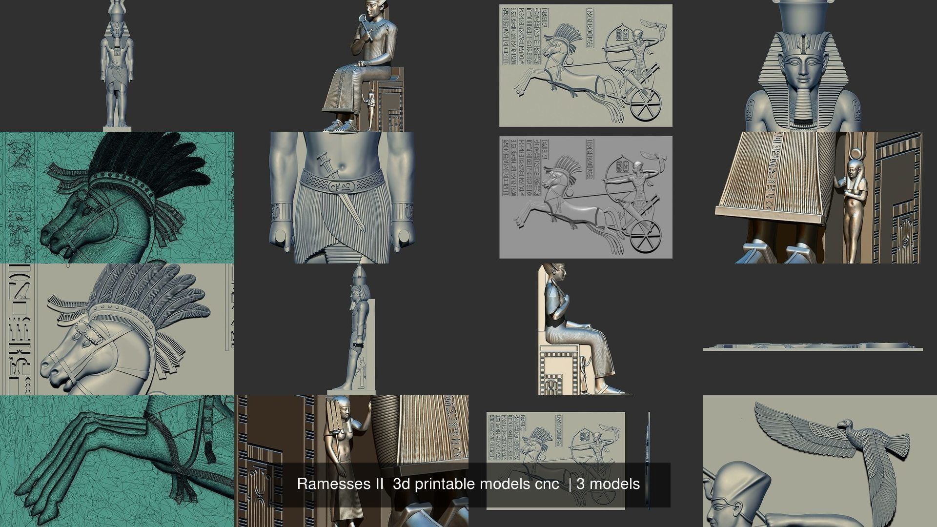 Ramesses II 3d printable models cnc 3D Model Collection 3D printable | CGTrader