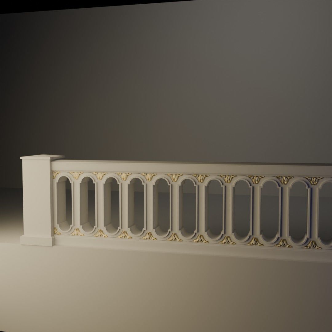 Classic Balustrade 3D model | CGTrader