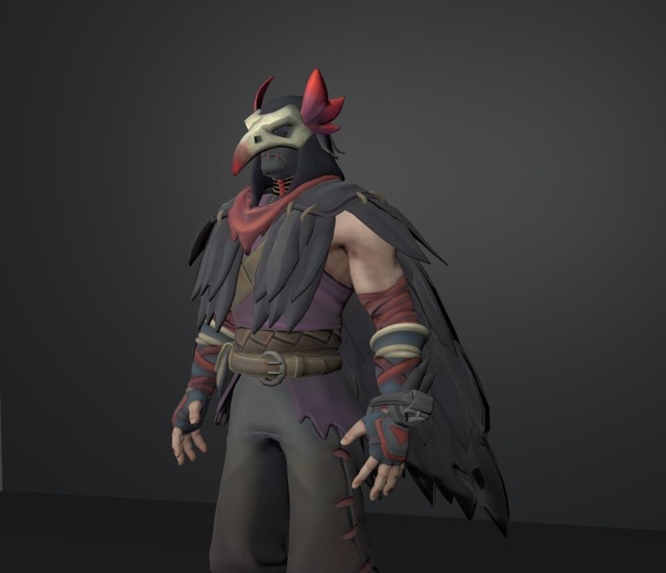 strix raven 3D model animated rigged | CGTrader