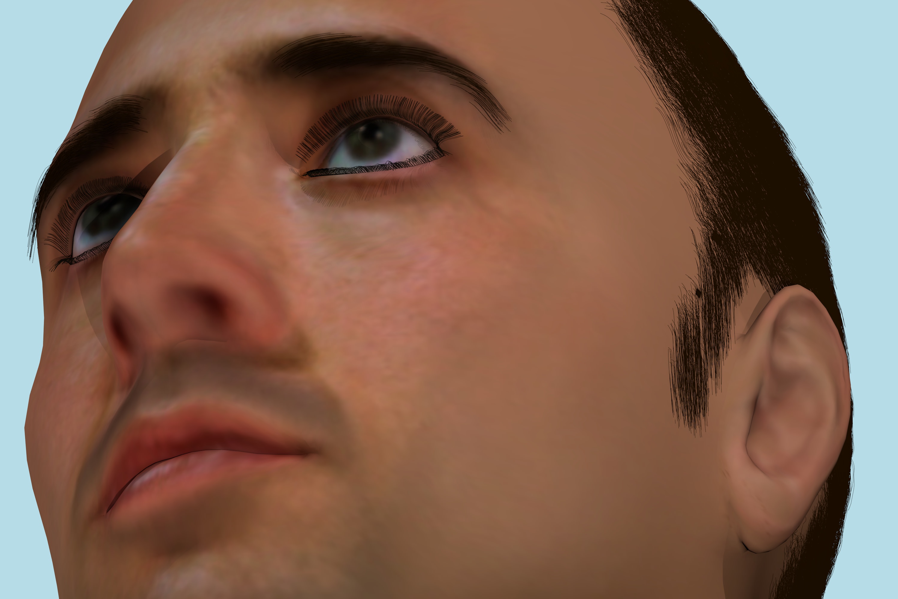 3D model of Nicolas Cage with hair 3D model | CGTrader