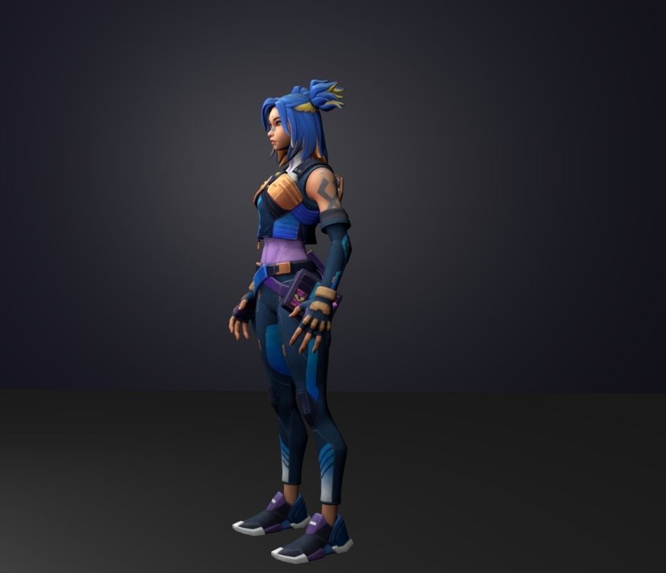 neon valorant 3D model animated rigged | CGTrader