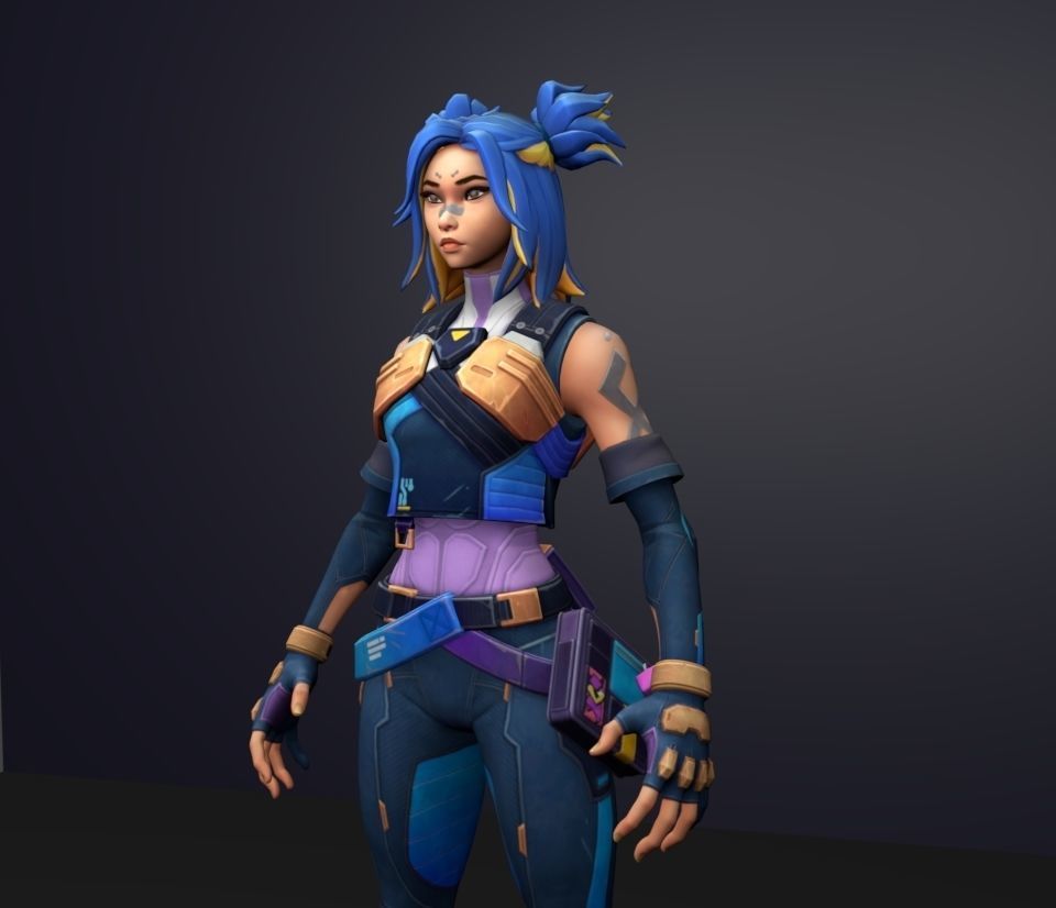 neon valorant 3D model animated rigged | CGTrader