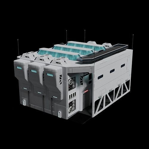 Sci-fi Warehouse 3D model | CGTrader