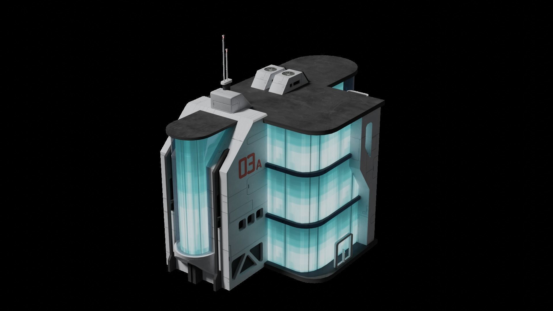 3D model Sci-fi building laboratory VR / AR / low-poly | CGTrader