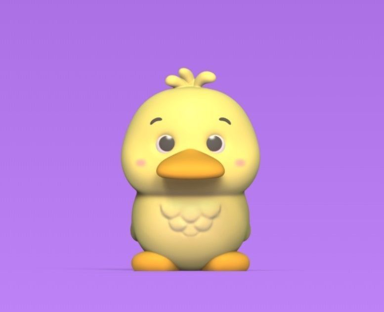 Standing Cute Duck 3D model 3D printable | CGTrader