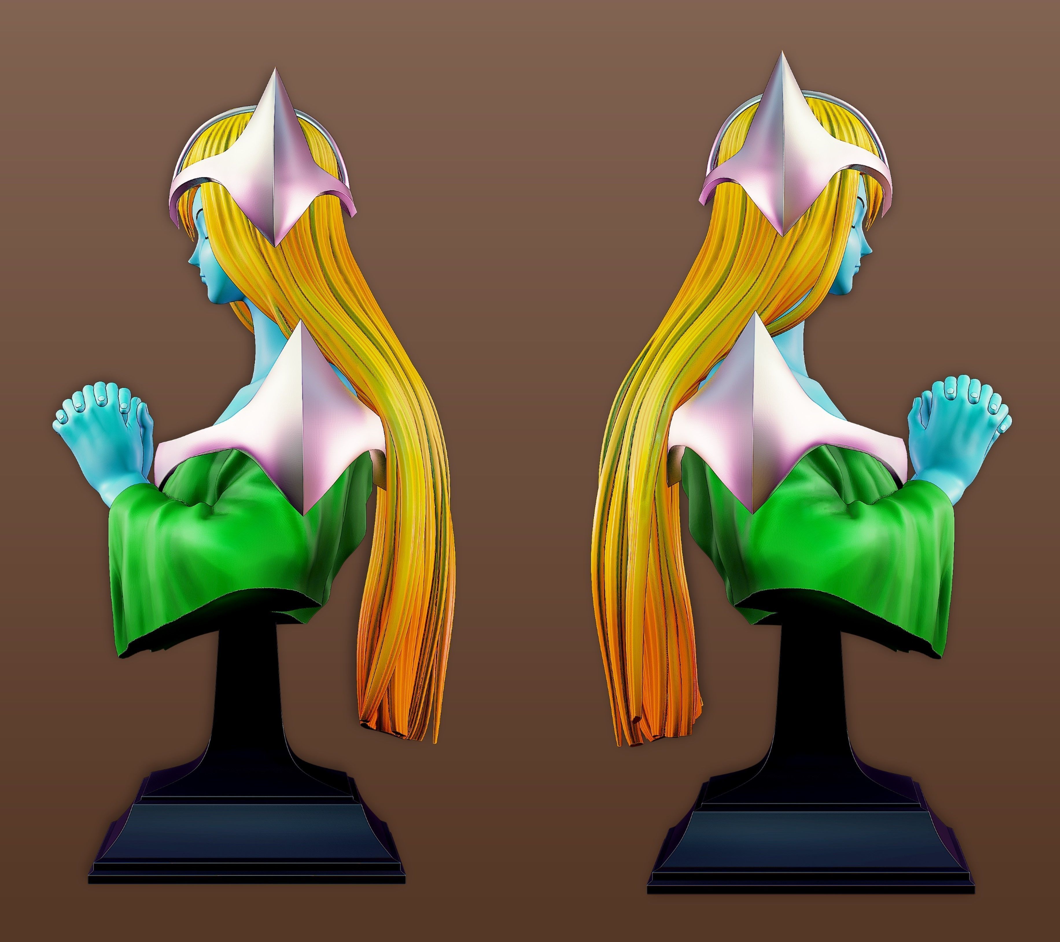 MYSTICAL ELF BUST-FIGURE - YU-GI-OH 3D model 3D printable | CGTrader