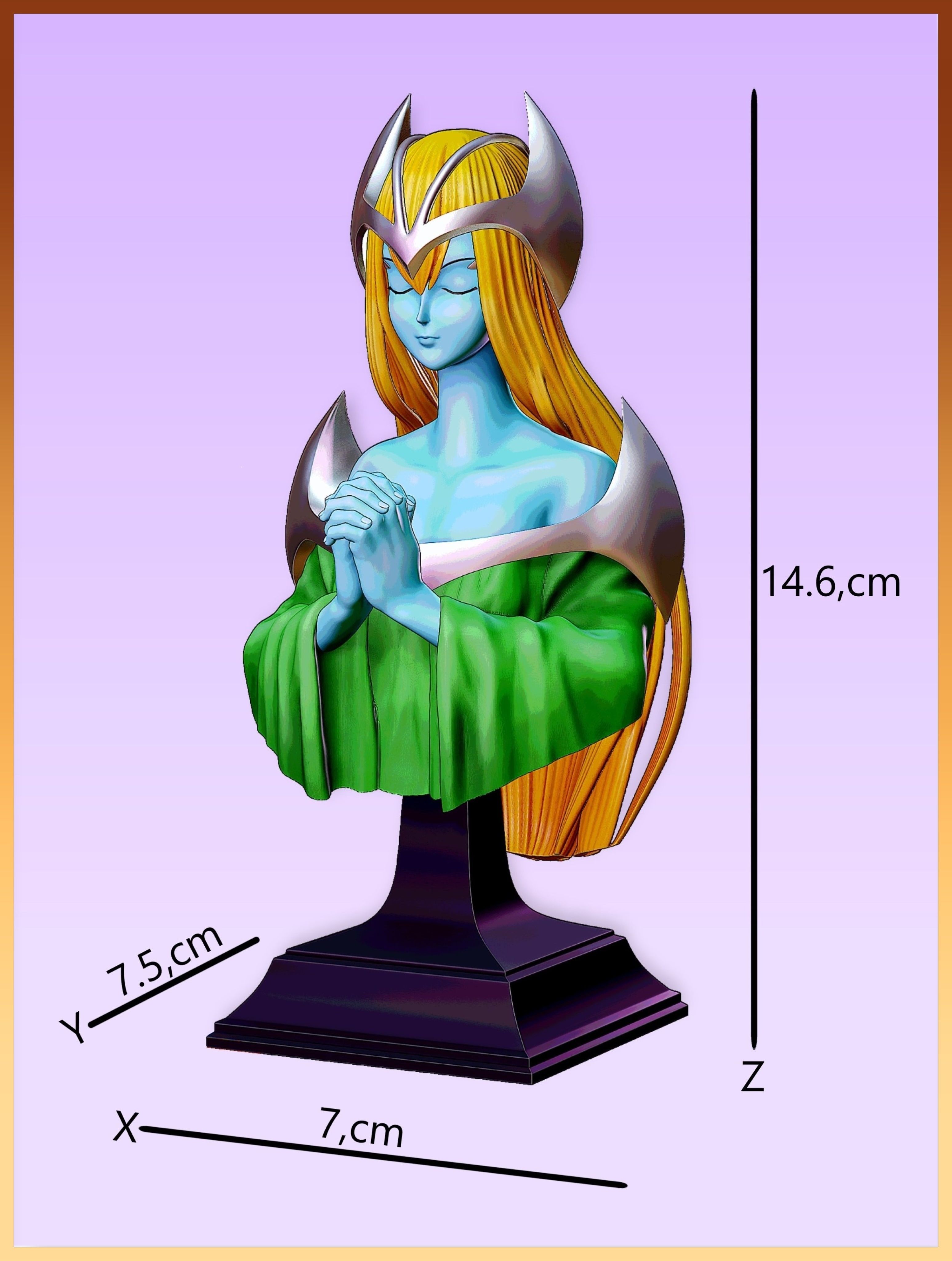 MYSTICAL ELF BUST-FIGURE - YU-GI-OH 3D model 3D printable | CGTrader